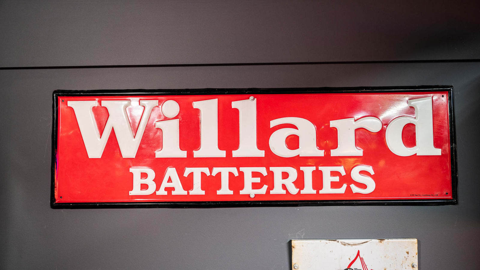 1959 Willard Batteries Single-Sided Tin Sign at The World’s Largest ...