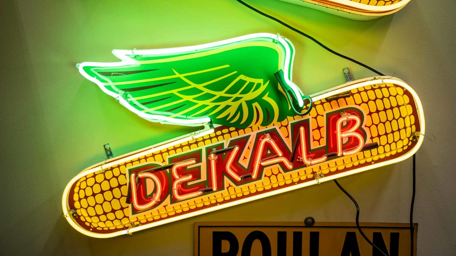 DeKalb Single-Sided Tin Neon Sign at The World’s Largest Road Art ...