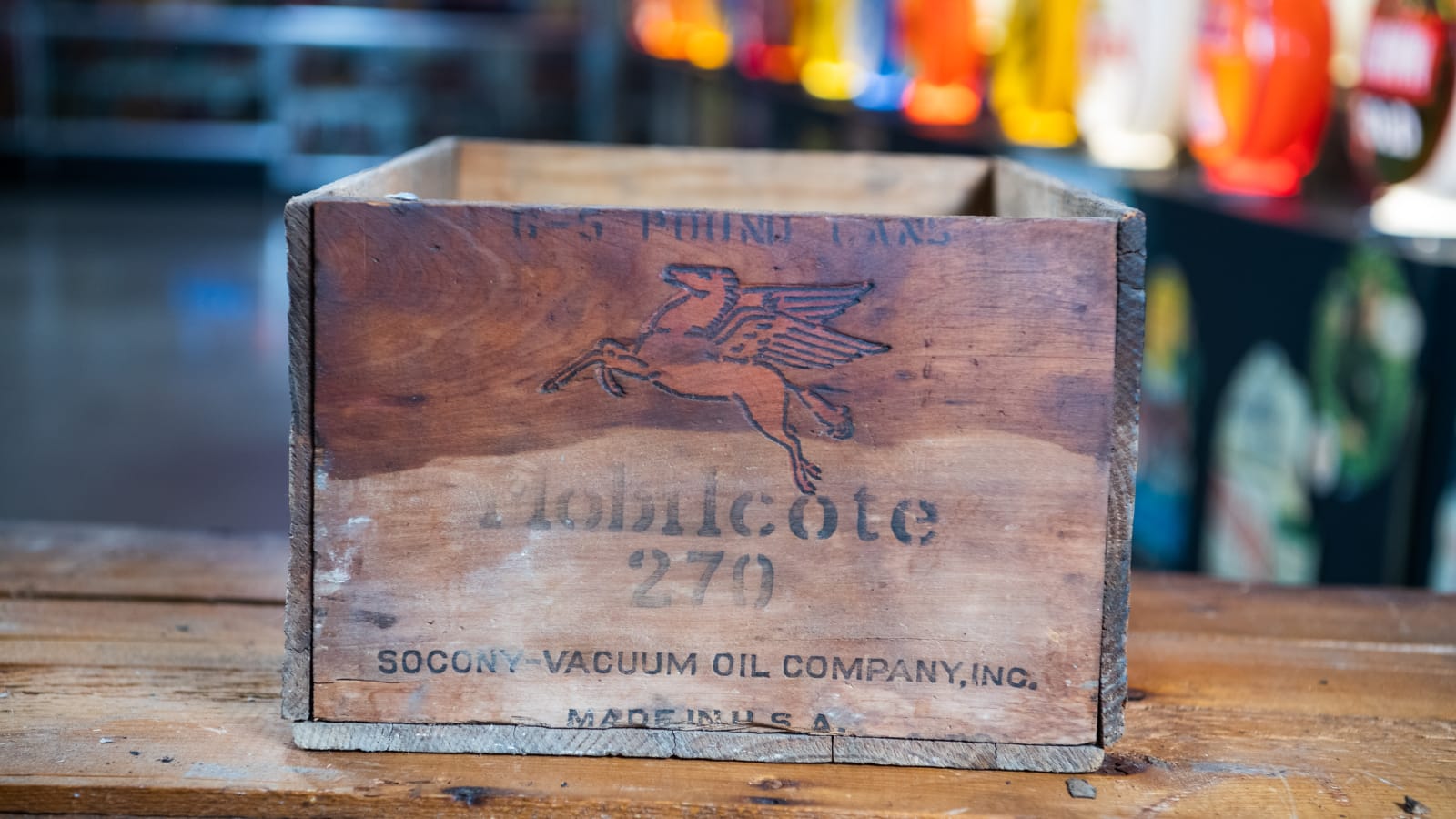 Mobilcote 270 Wood Grease Can Crate at The World’s Largest Road Art ...