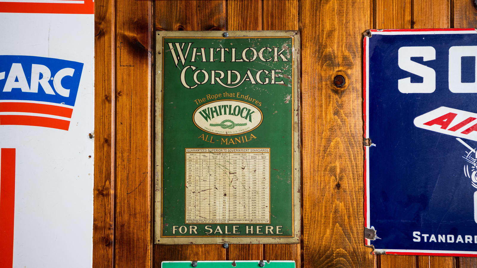 Whitlock Cordage Single-Sided Tin Tacker sign at The World’s Largest ...