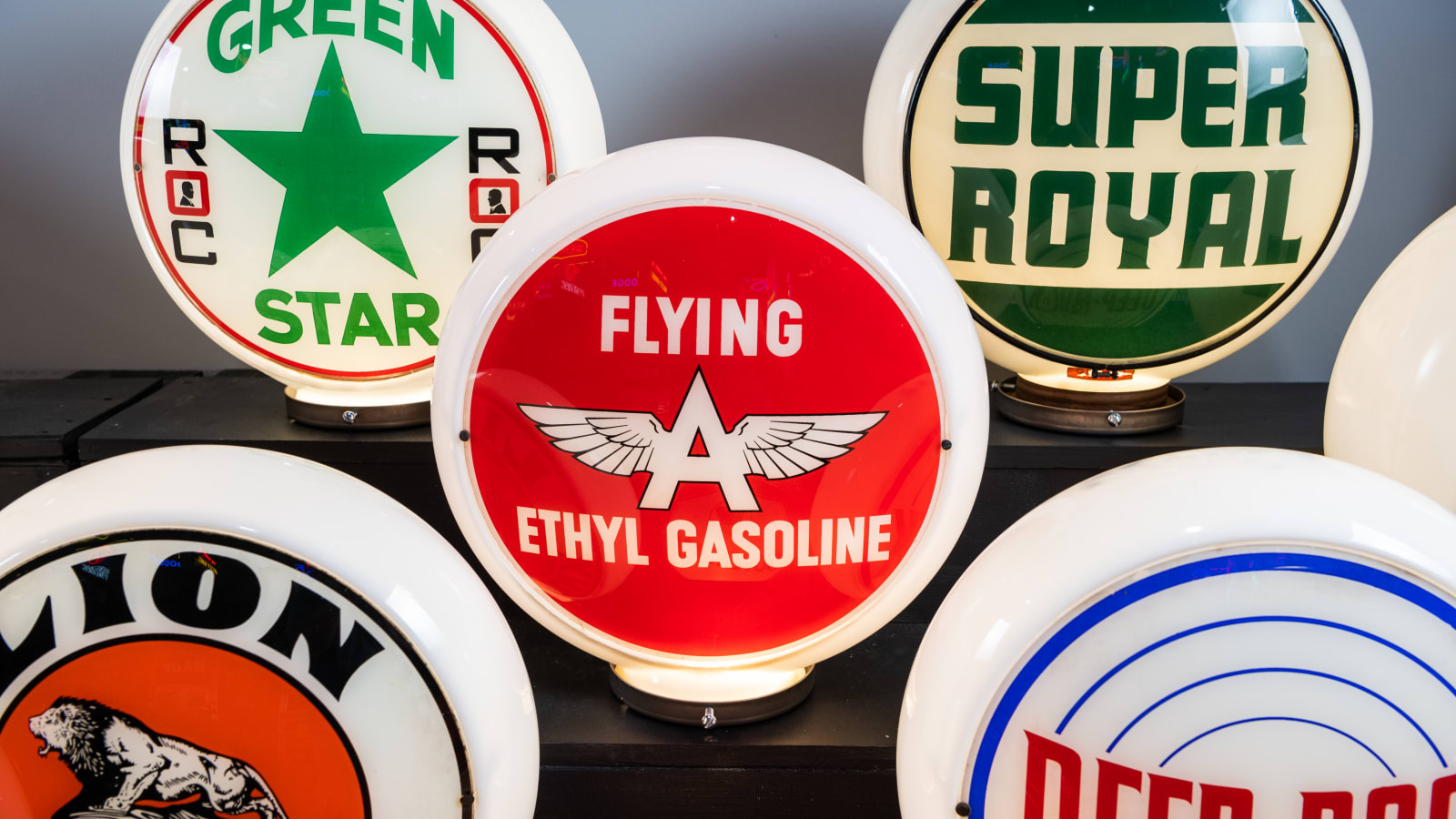 Flying A Ethyl Gasoline Glass Globe at The World’s Largest Road Art ...