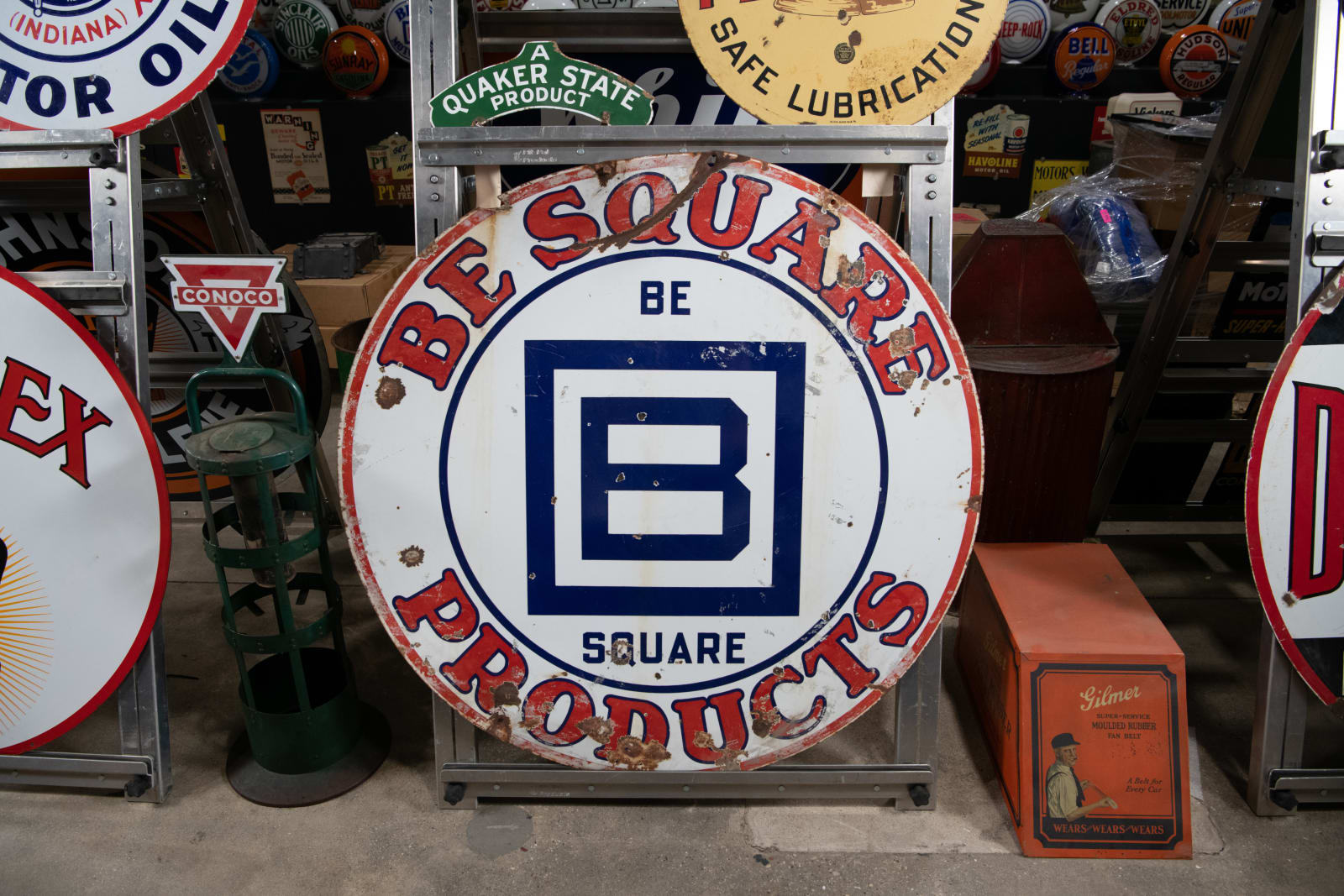 Barnsdall "Be Square" Products Double-Sided Porcelain Sign at The World ...