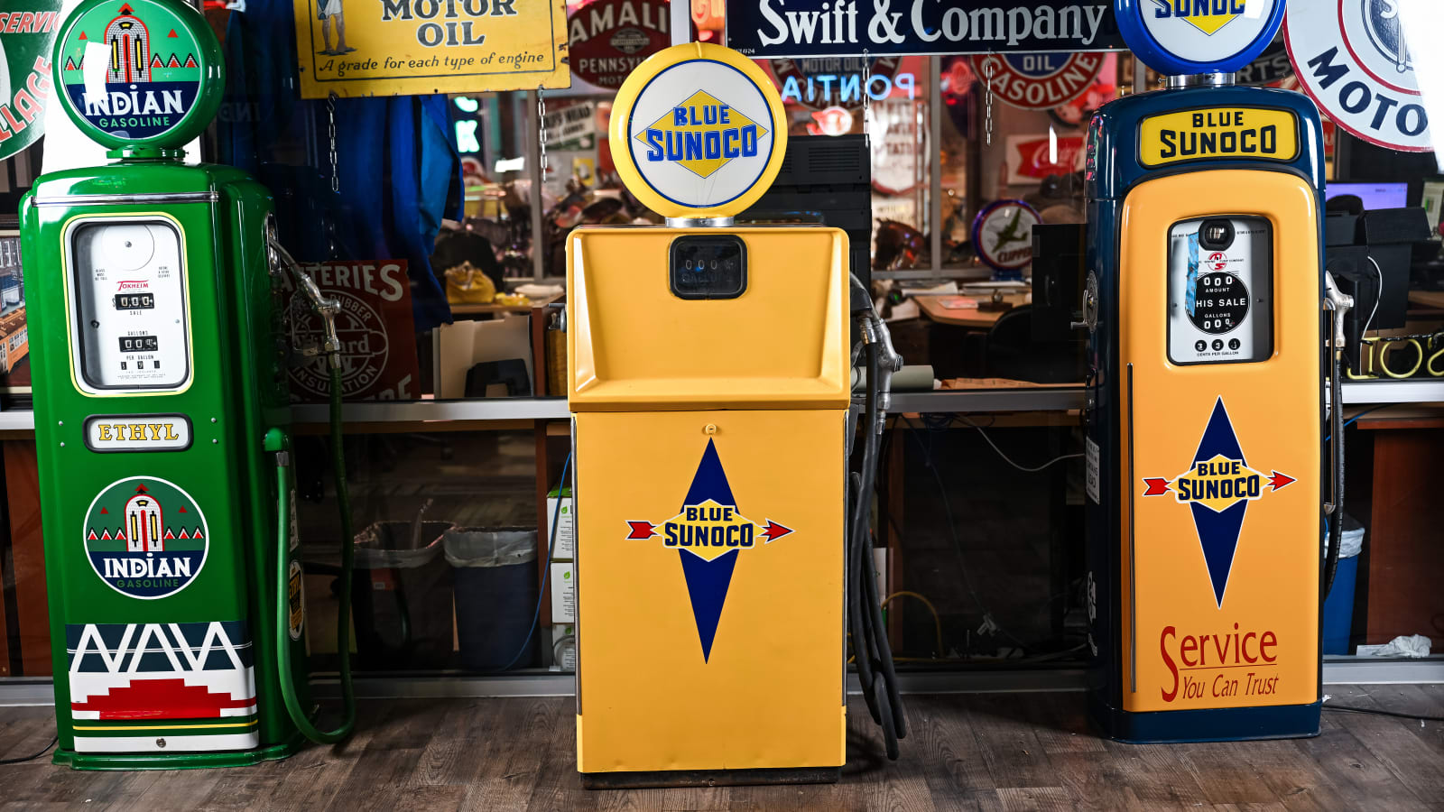 Bennett Blue Sunoco Gas Pump at The World’s Largest Road Art Auction ...