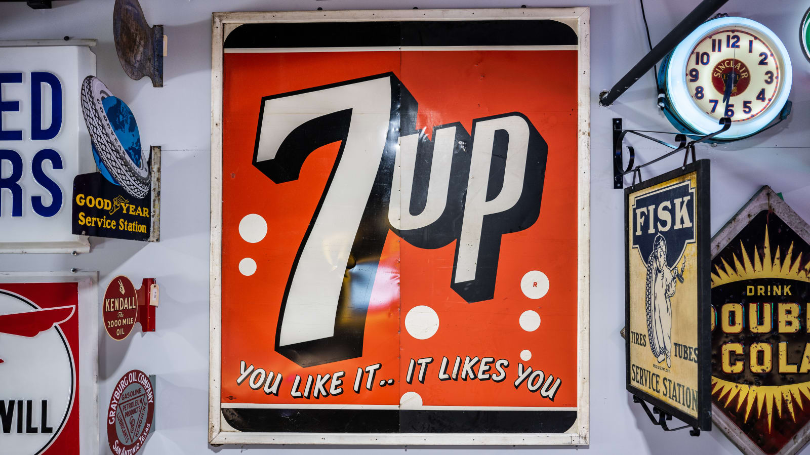 7 Up Single-Sided Tin Sign at The World’s Largest Road Art Auction 2023 ...