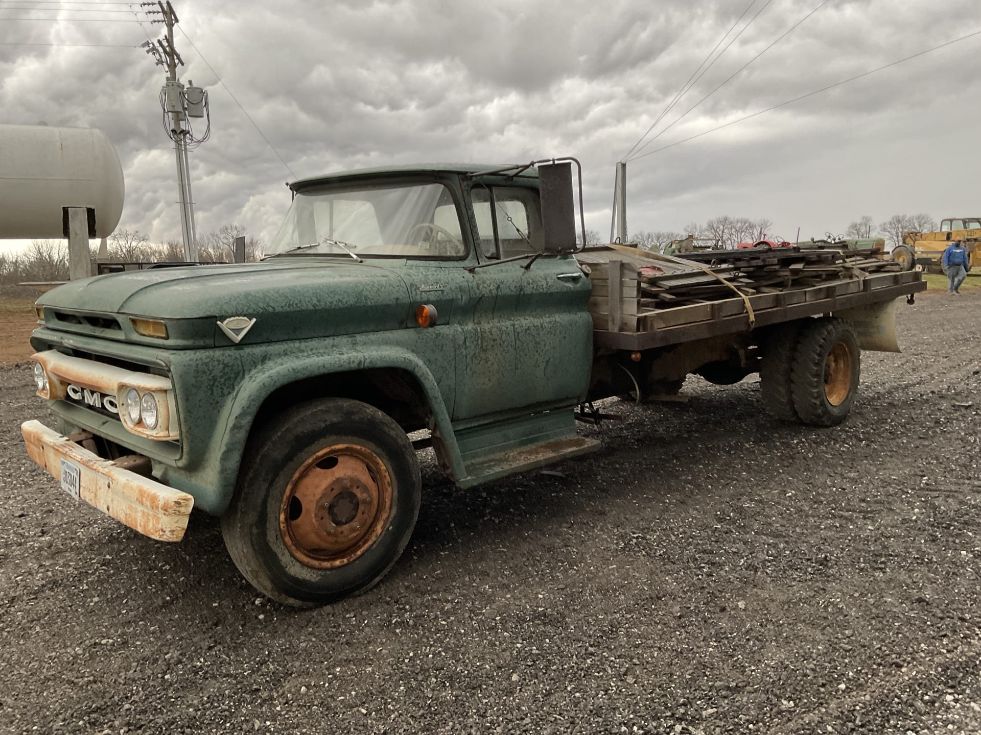 1963 GMC 2-Ton Pickup at Gone Farmin' Spring Classic 2023 as K79 - Mecum Auctions