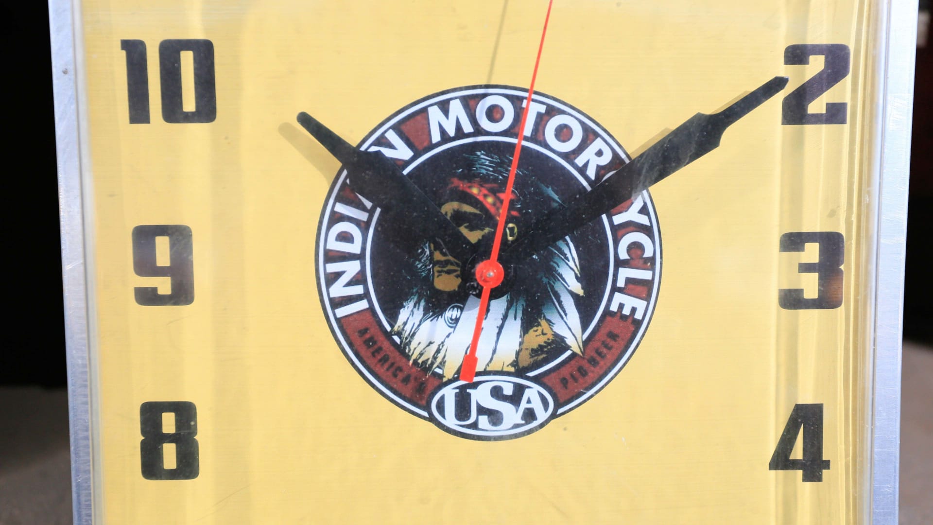 Indian Motorcycle Clock 12x13x5 at Las Vegas Motorcycles 2019 as H12 ...