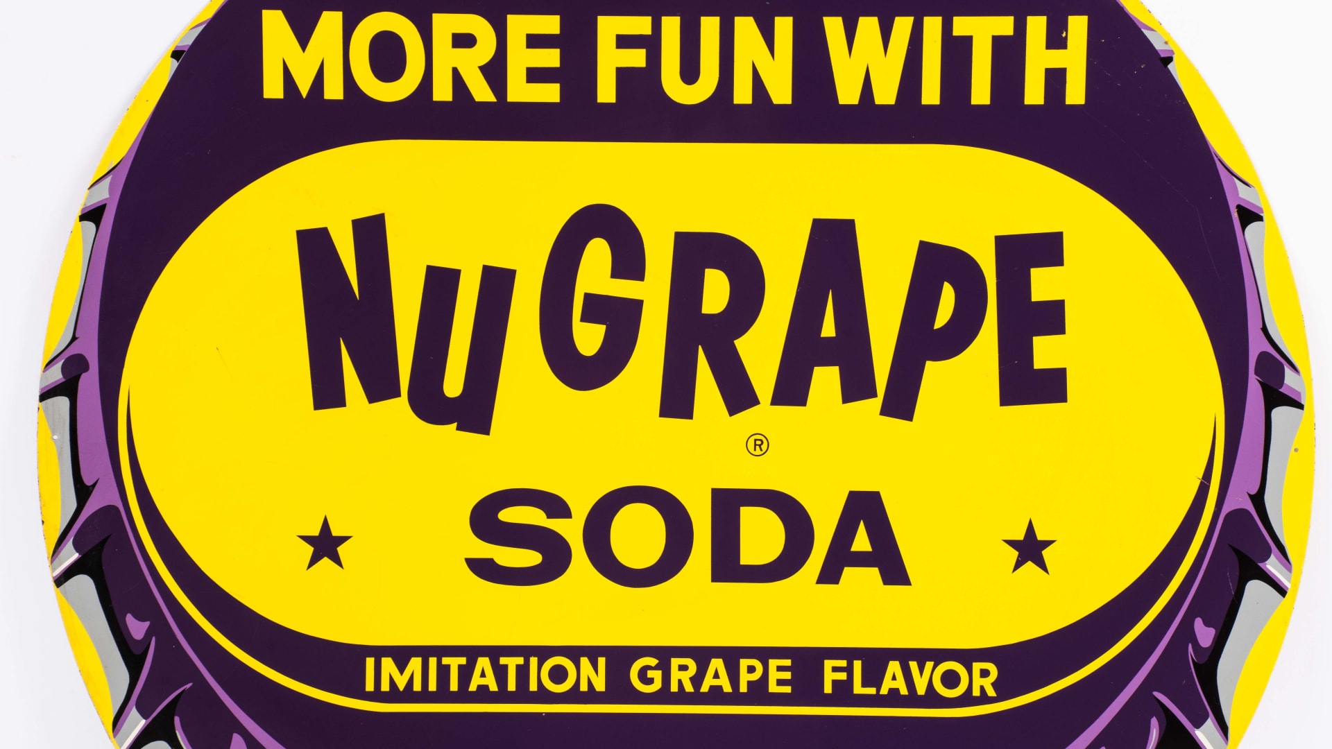 1950s NuGrape Soda Tin Tacker 36-in at Harrisburg Road Art 2019 as J72 ...