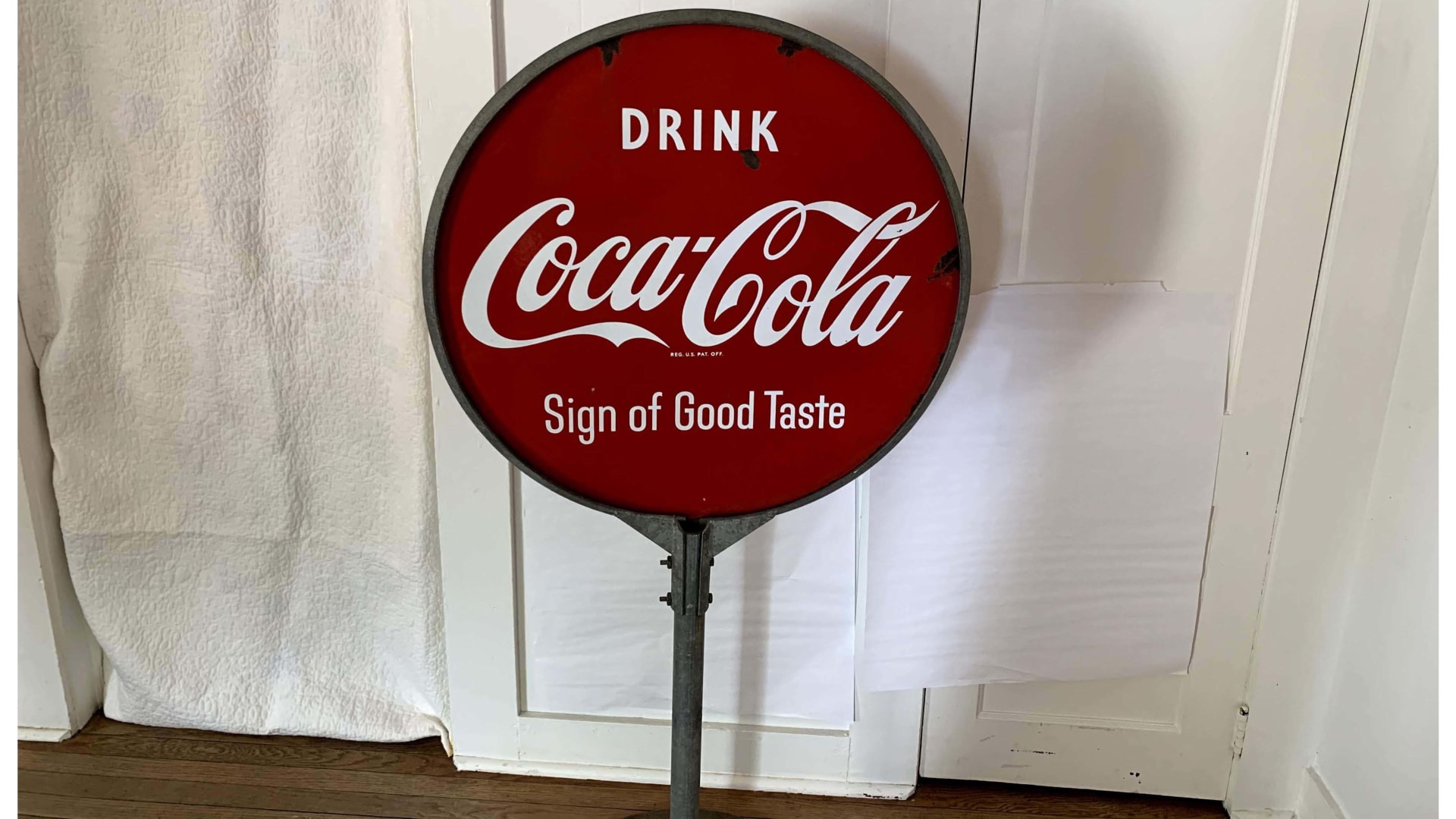 1940s Coca-Cola Double-Sided Porcelain Lollipop Sign at Indy Road Art ...