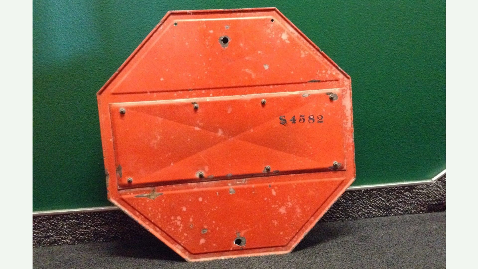 Red AAA Stop Sign With Reflectors 24x24x2 At Anaheim 2016 As H85 red-aaa-stop-sign-with-reflectors-24x24x2-at-anaheim-2016-as-h85