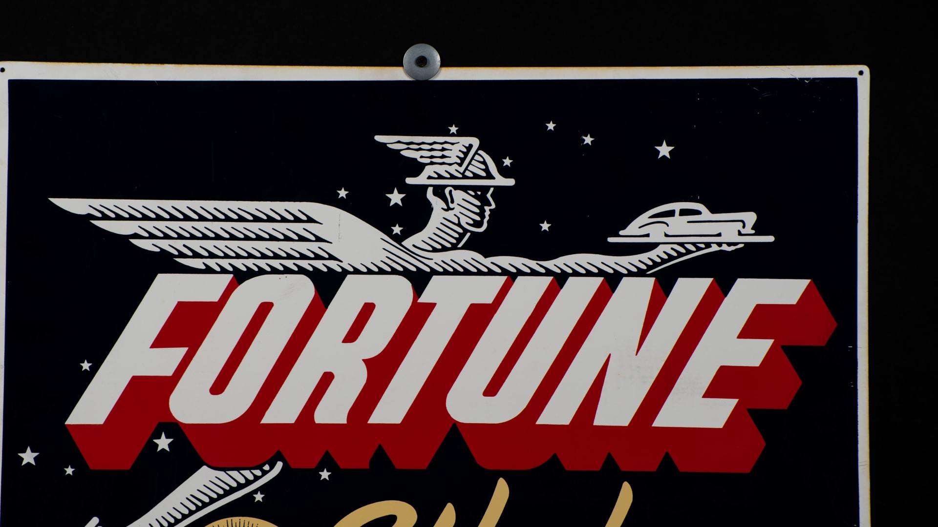 1950s Fortune Ethyl Gasoline Single-Sided Tin Pump Plate 25.5x20.5 at ...