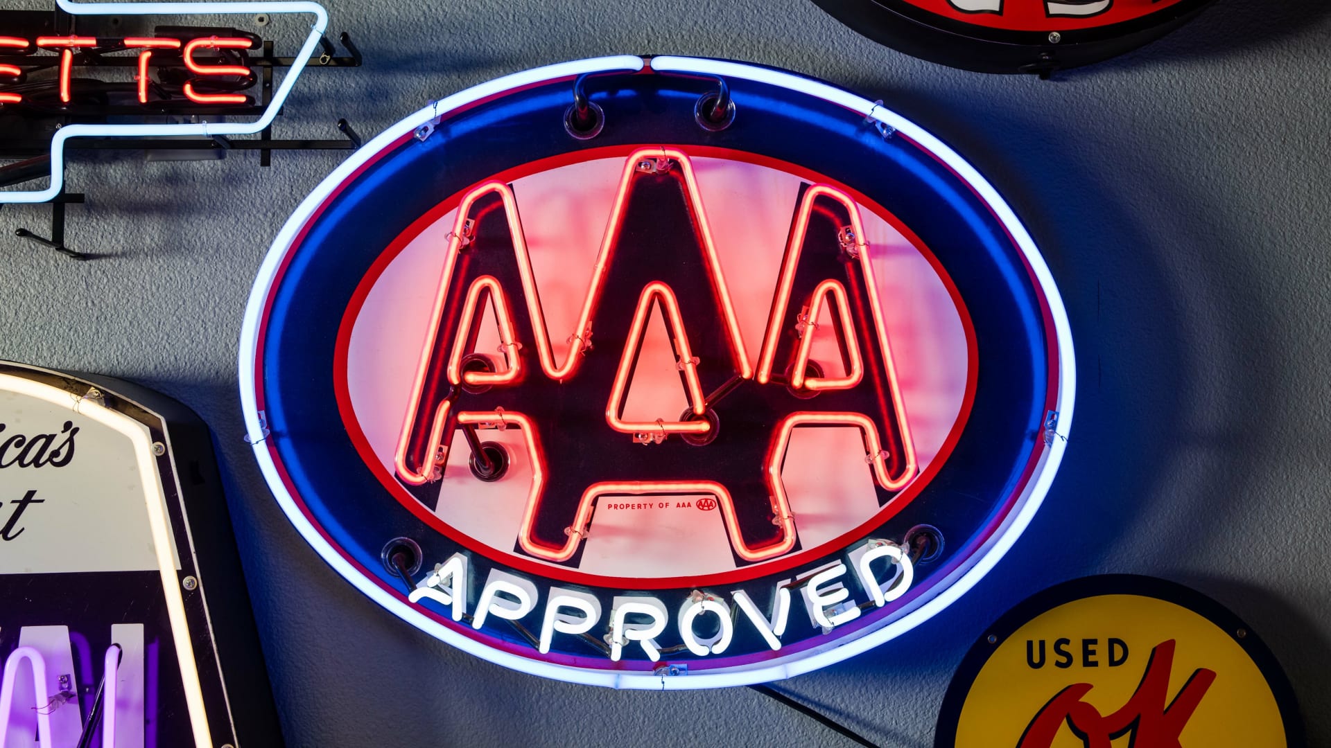 1950s AAA Single-Sided Porcelain Neon Sign at Glendale 2022 asZ402 ...