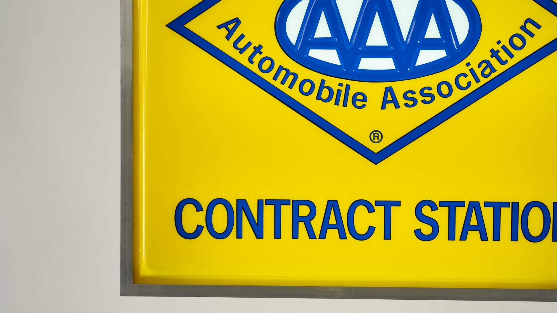 AAA Southern California Automobile Club Double-Sided Sign at Monterey ...