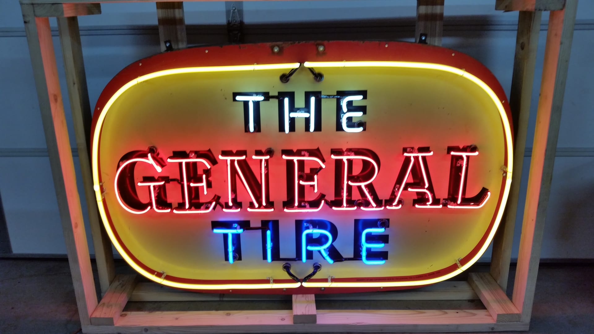 General Tire Tin Neon Sign SSTN 60x39 at Chicago 2016 as H45 - Mecum ...