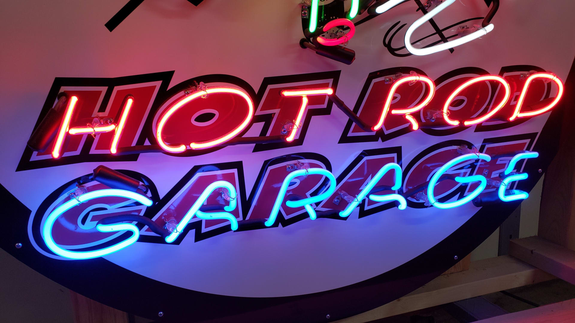 Custom Hot Rod Garage Tin Neon Sign at Dallas 2021 as Z219 - Mecum Auctions