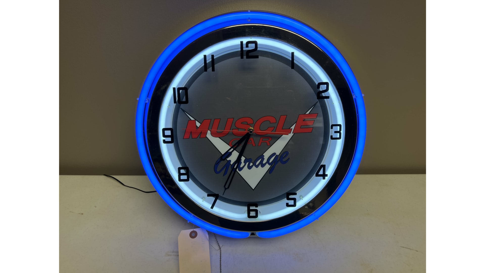 Muscle Car Garage Neon Clock at Dallas 2022 as Z329 - Mecum Auctions