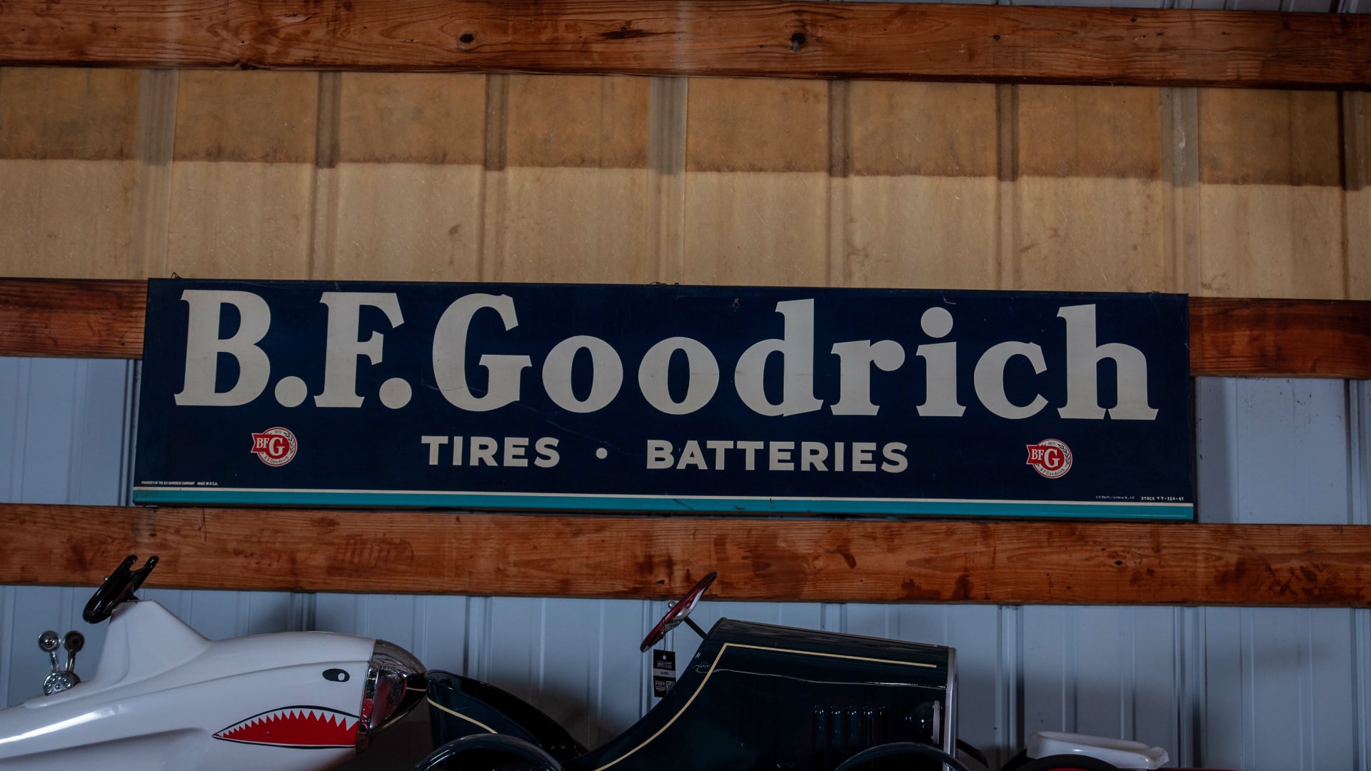 1947 B.F. Goodrich Tires Single-Sided Tin Sign at Elmer's Auto & Toy ...