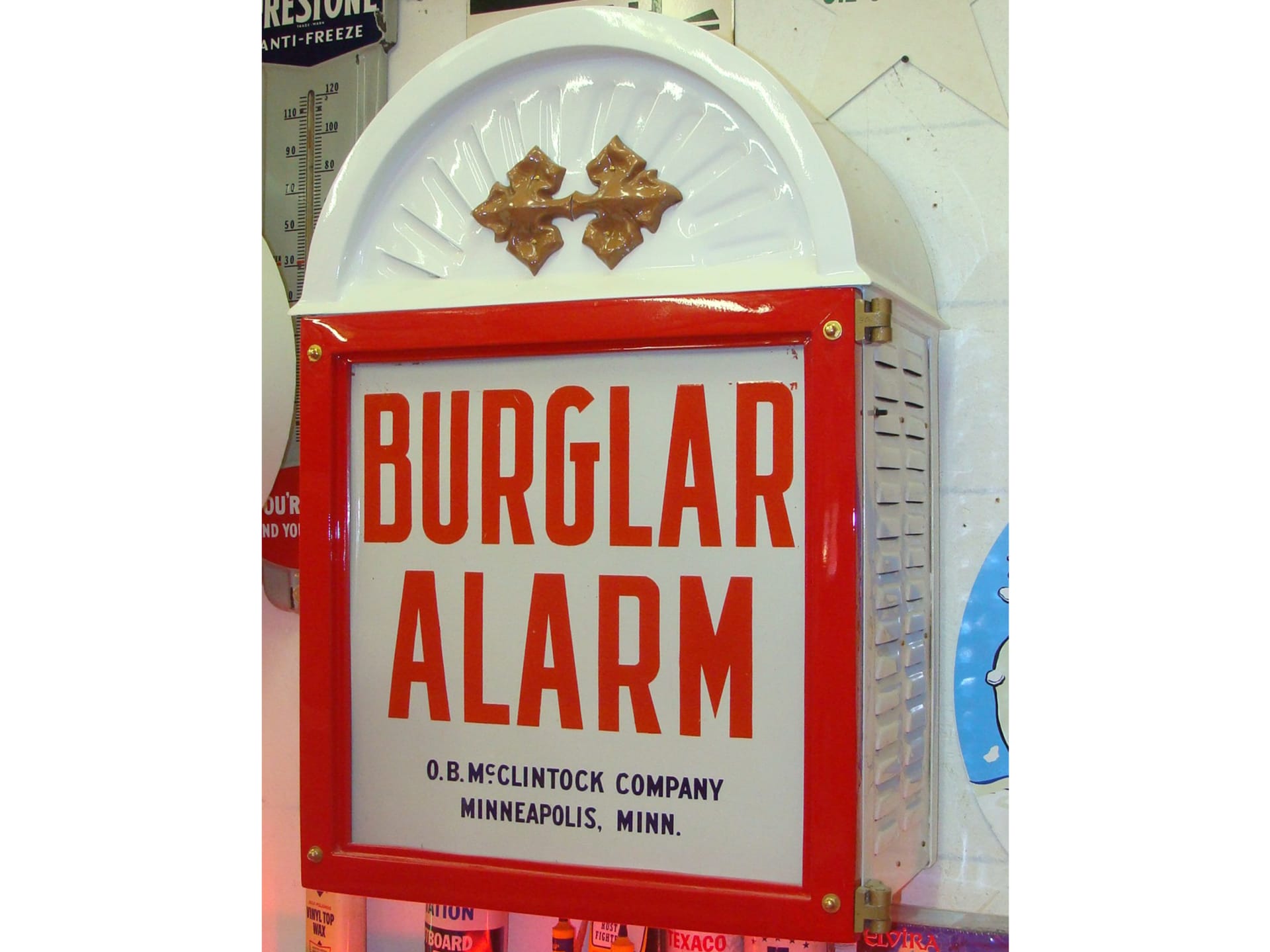 1930s Burglar Alarm Original Porcelain Sign at Kissimmee 2014 as Z844 ...