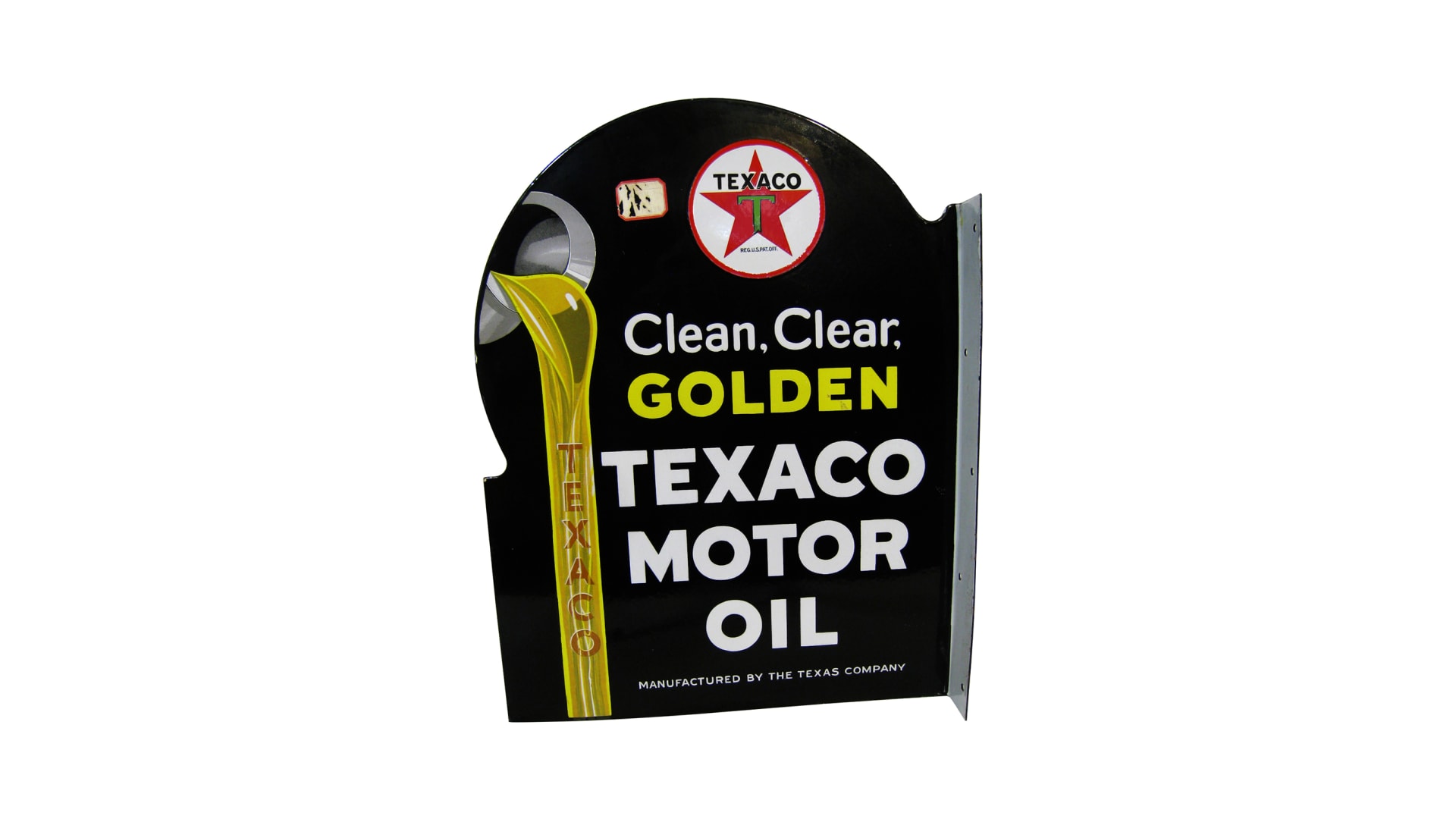 Clean Clear Golden Texaco Flange Sign DSP 18x23 at Kissimmee 2016 as ...