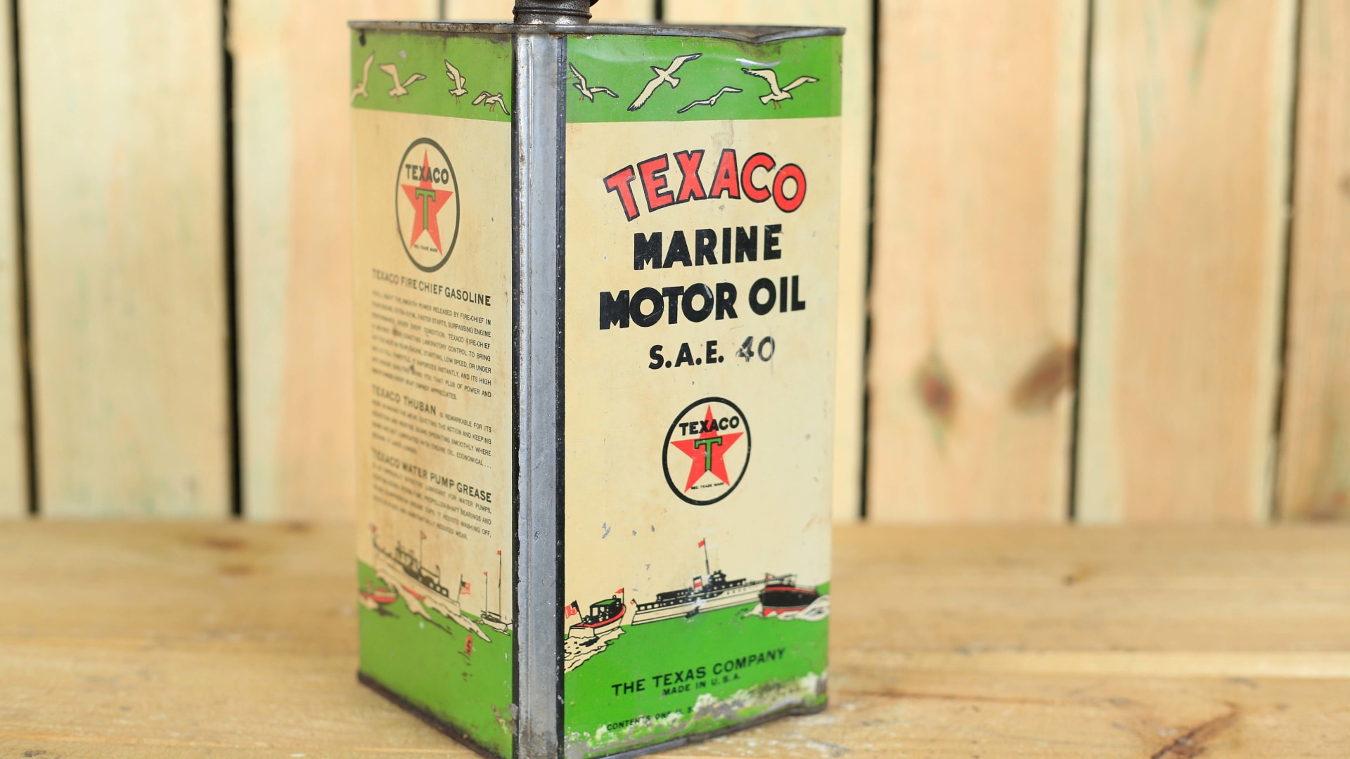 Texaco Marine Motor Oil One-Gallon Can 5x10x5 at Kissimmee Road Art ...