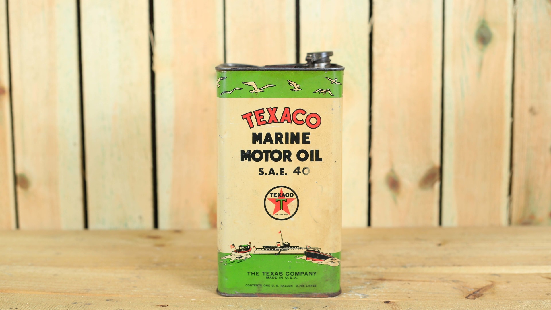 Texaco Marine Motor Oil One-Gallon Can 5x10x5 at Kissimmee Road Art ...