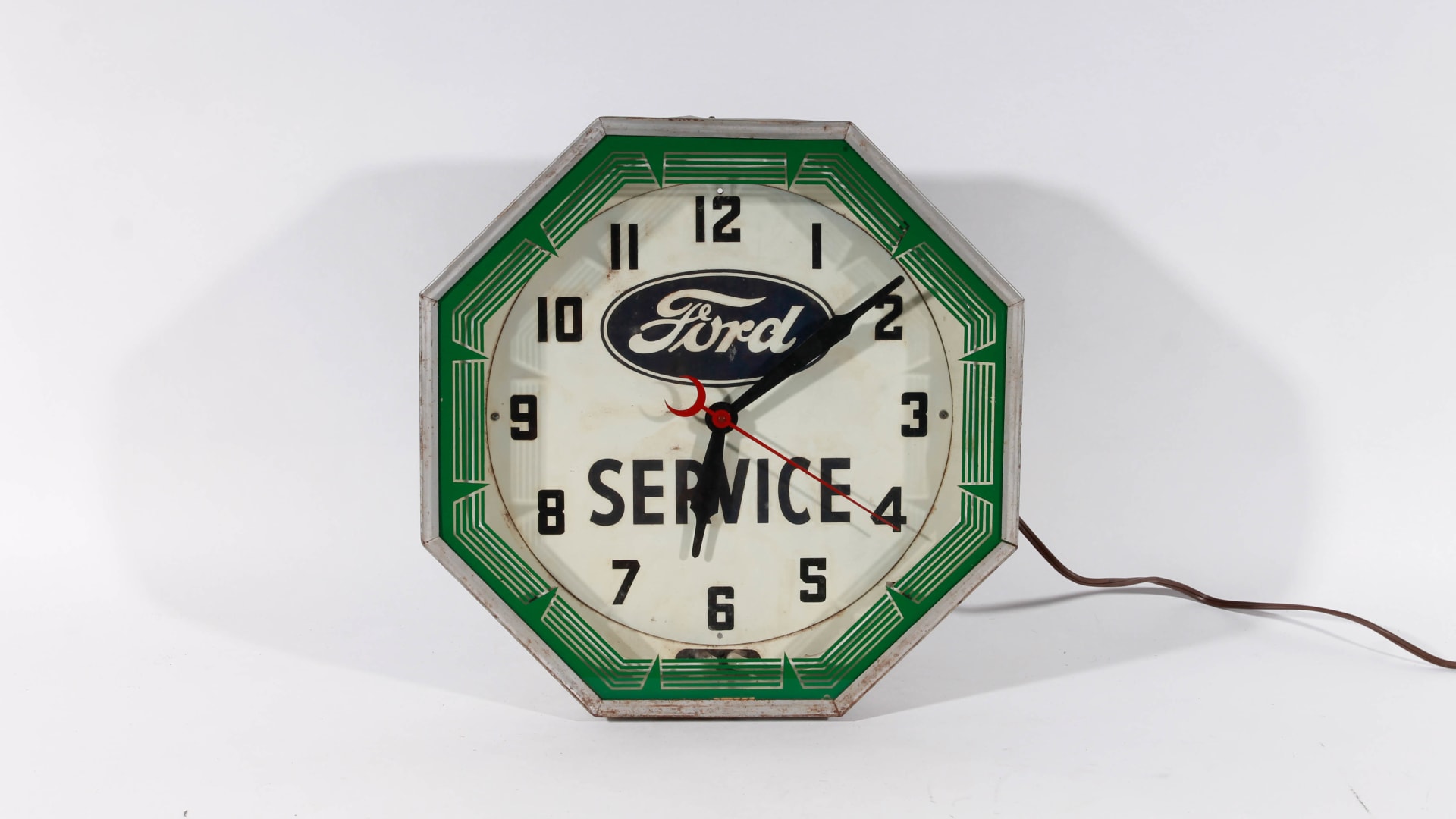 1940s Ford Service Octagon Neon Dealership Clock 18x18x6 at Davenport ...