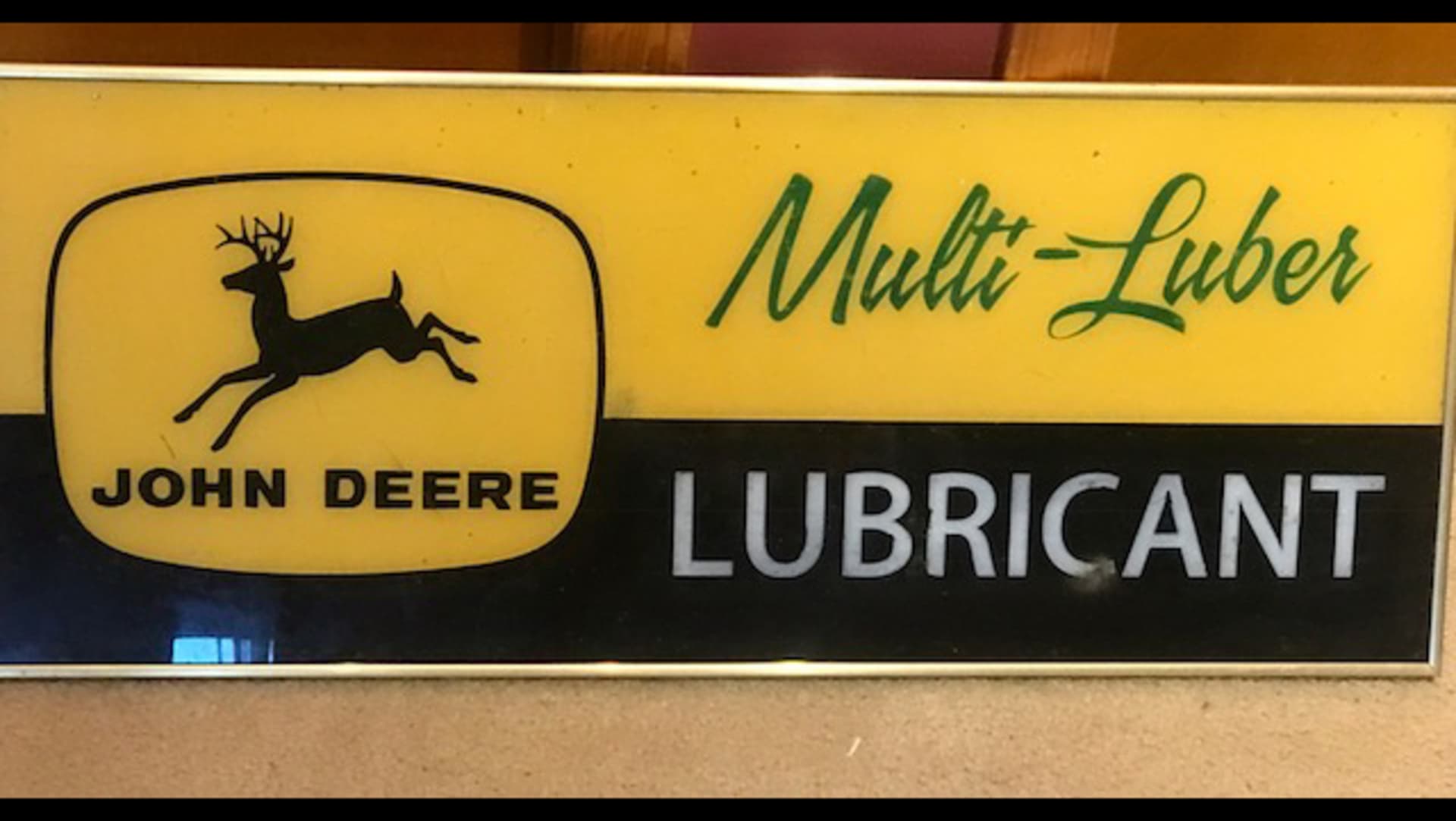John Deere Multi-Luber Lighted Sign at Davenport 2020 as H28.1 - Mecum ...