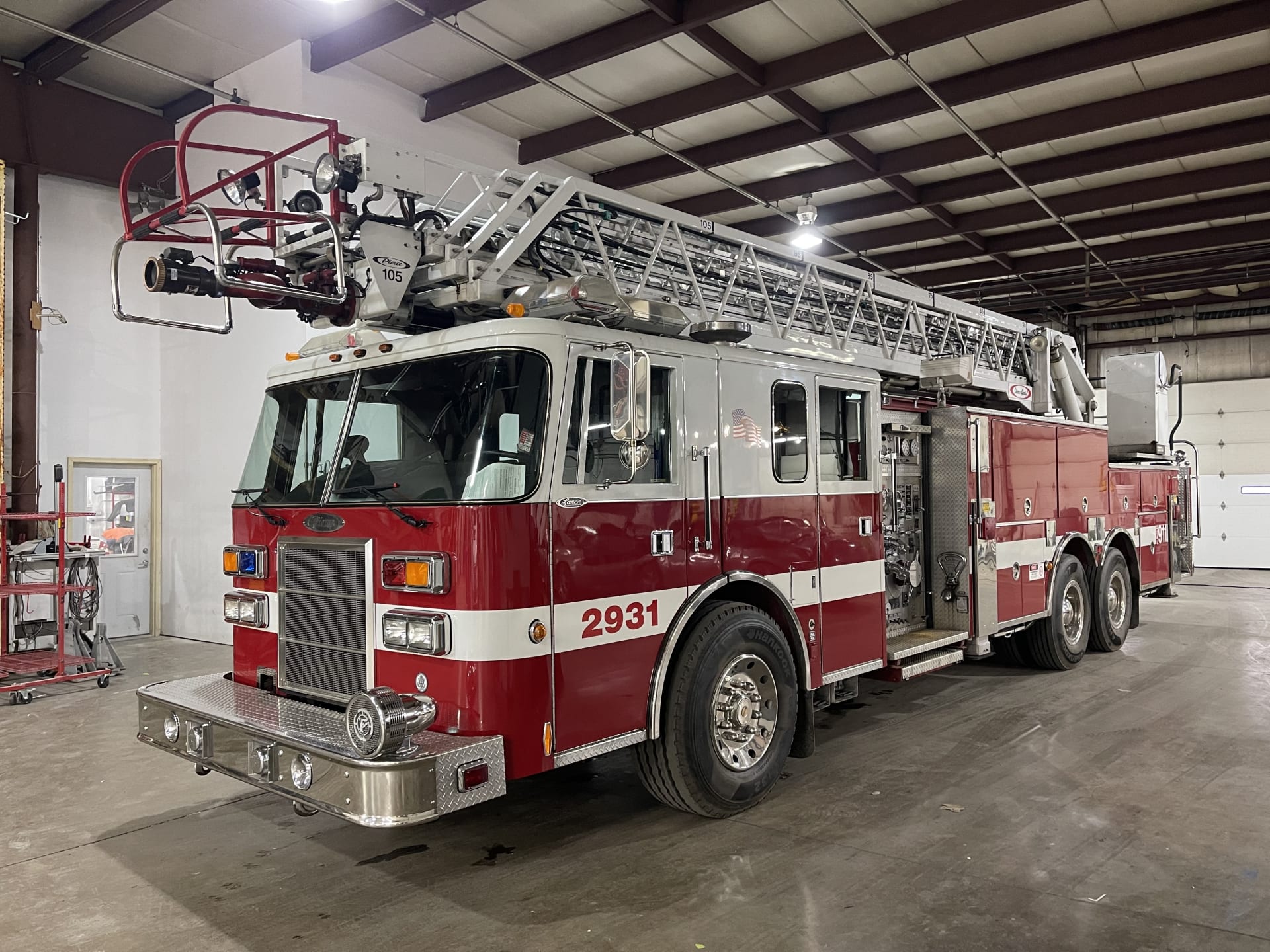 1995 Pierce Lance 105' Aerial Ladder Engine at Gone Farmin' Spring ...