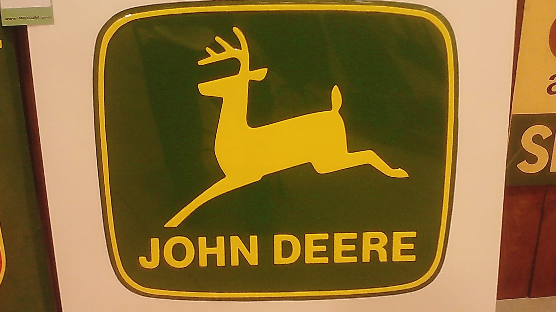 John Deere Embossed Sign at Gone Farmin' Iowa 2012 as S321 - Mecum Auctions