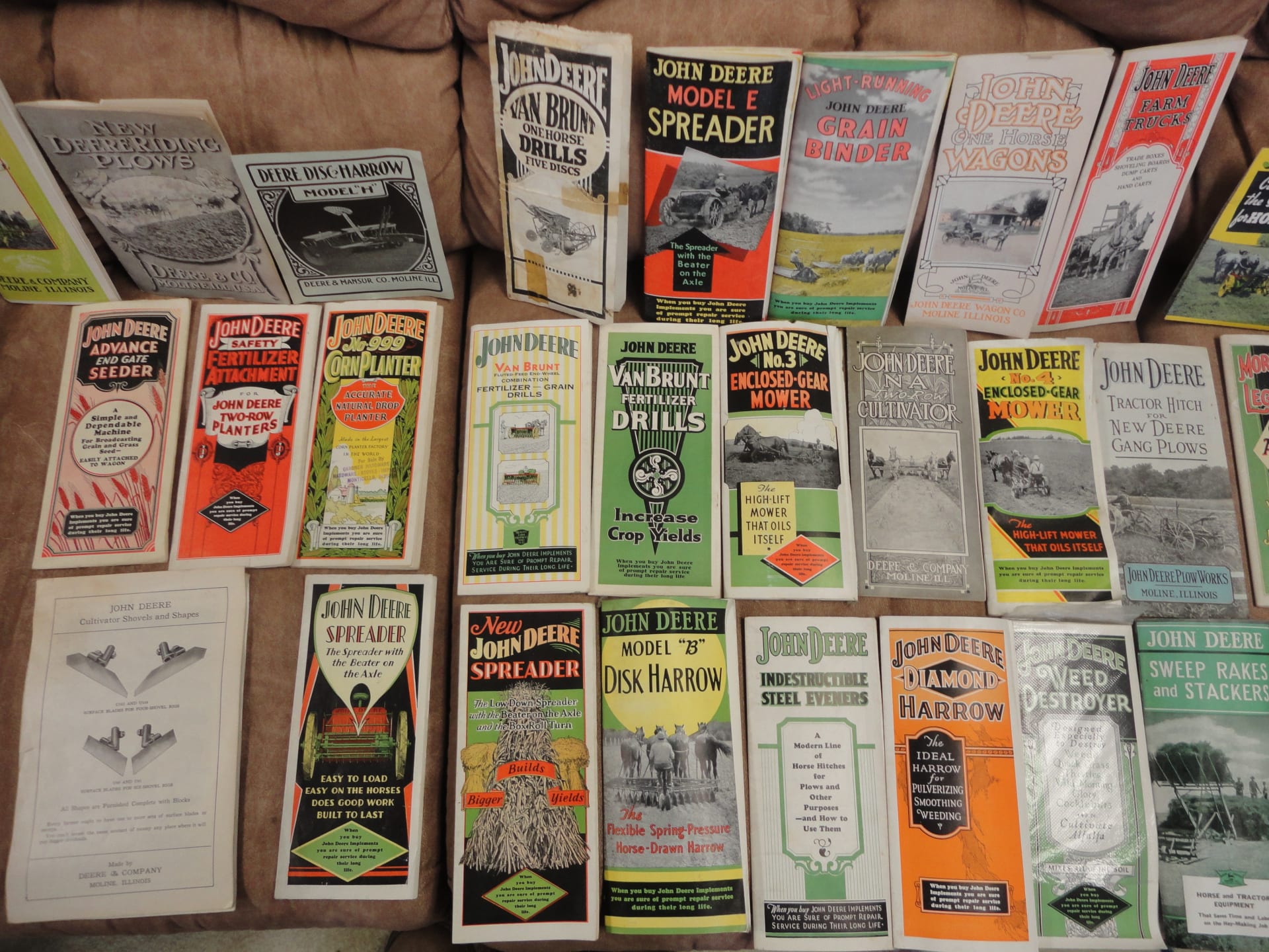 John Deere Pamphlet Lot With Rack at Gone Farmin' Spring Classic 2015 ...