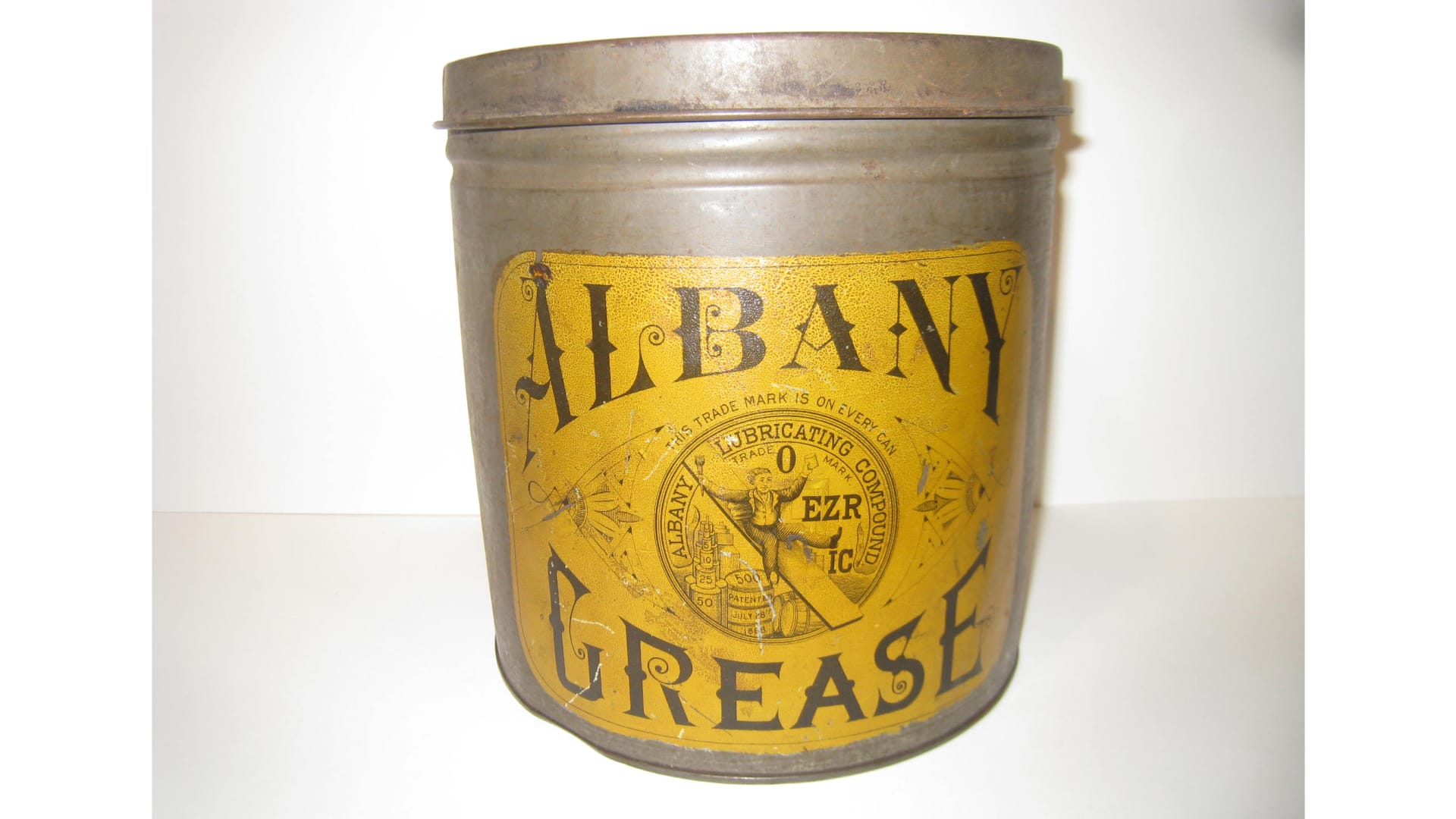 Early Albany Grease Tin Container at Gone Farmin' Iowa Premier 2017 as ...