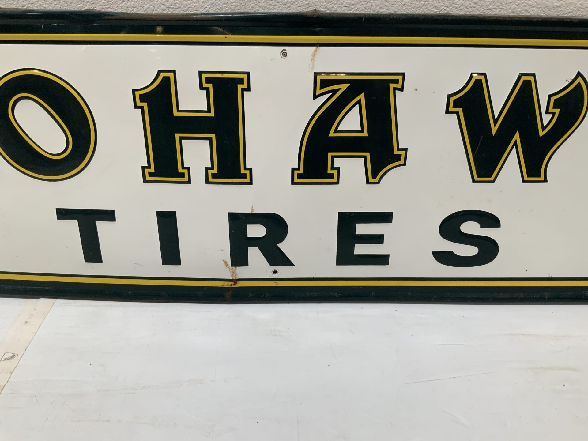 Mohawk Tires Horizontal Tin Sign 58x17 at Las Vegas 2019 as K9 - Mecum ...