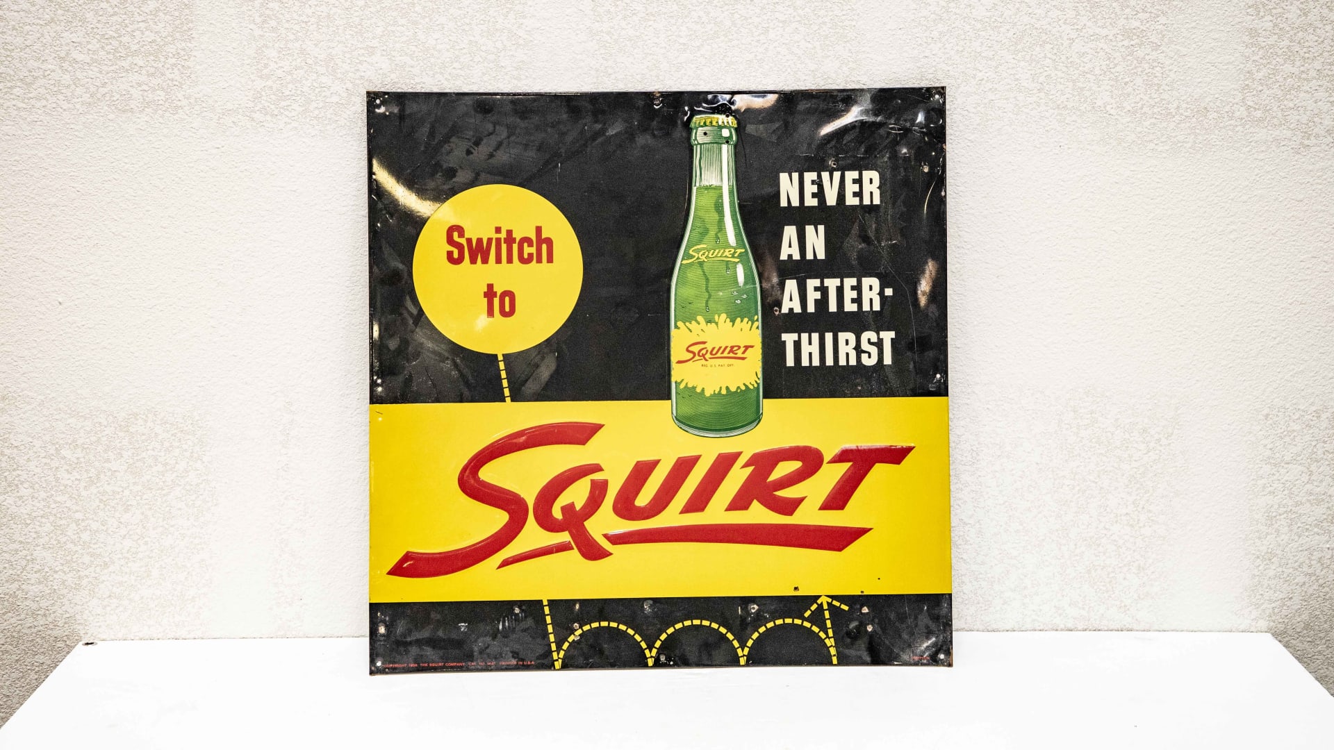 1950s Squirt Tin Tacker Sign, Single-Sided 28x28 at Las Vegas 2019 as ...