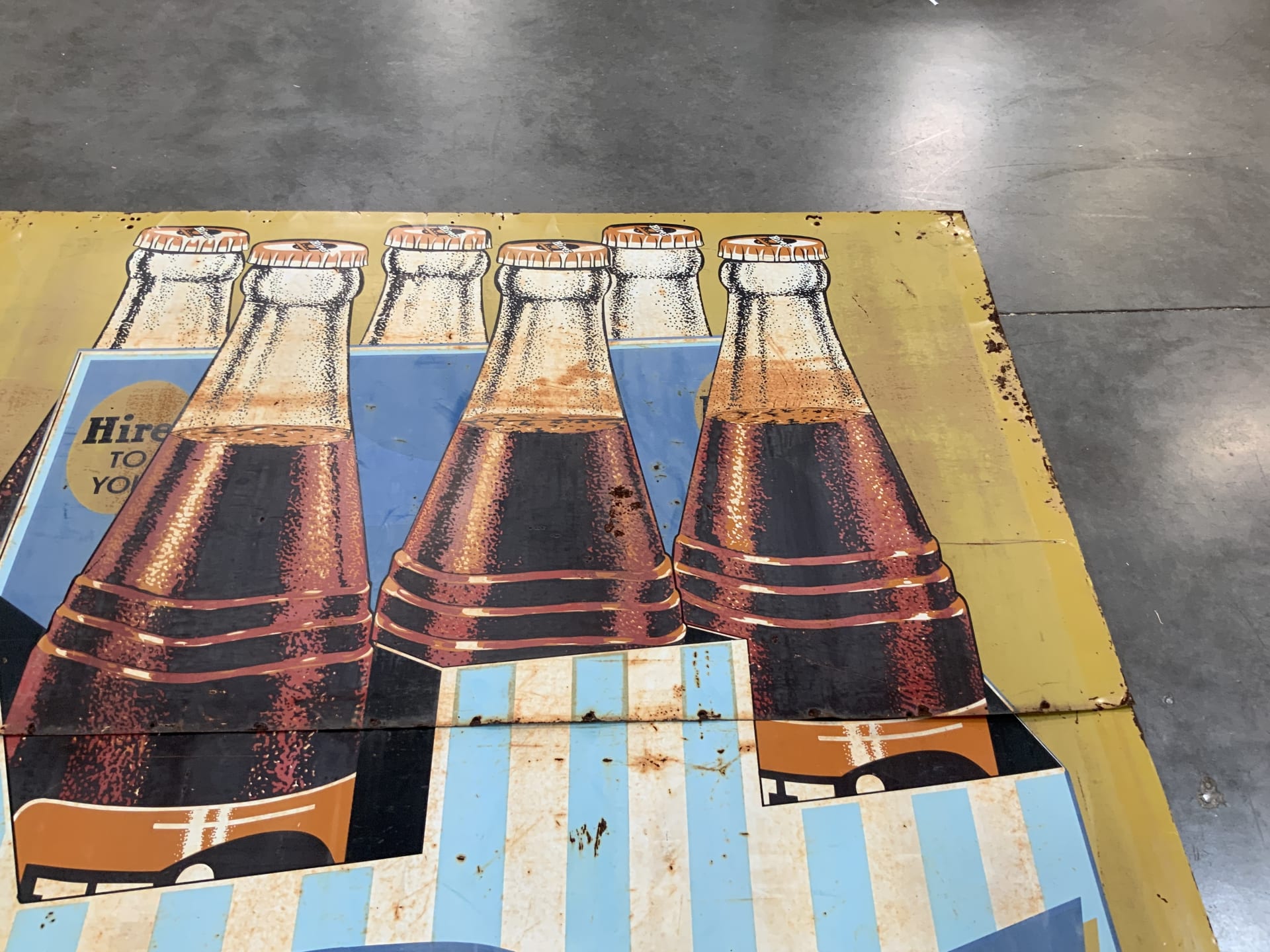 1950s Hires Root Beer Large Tin Billboard, Single-Sided 82x92 at Las ...