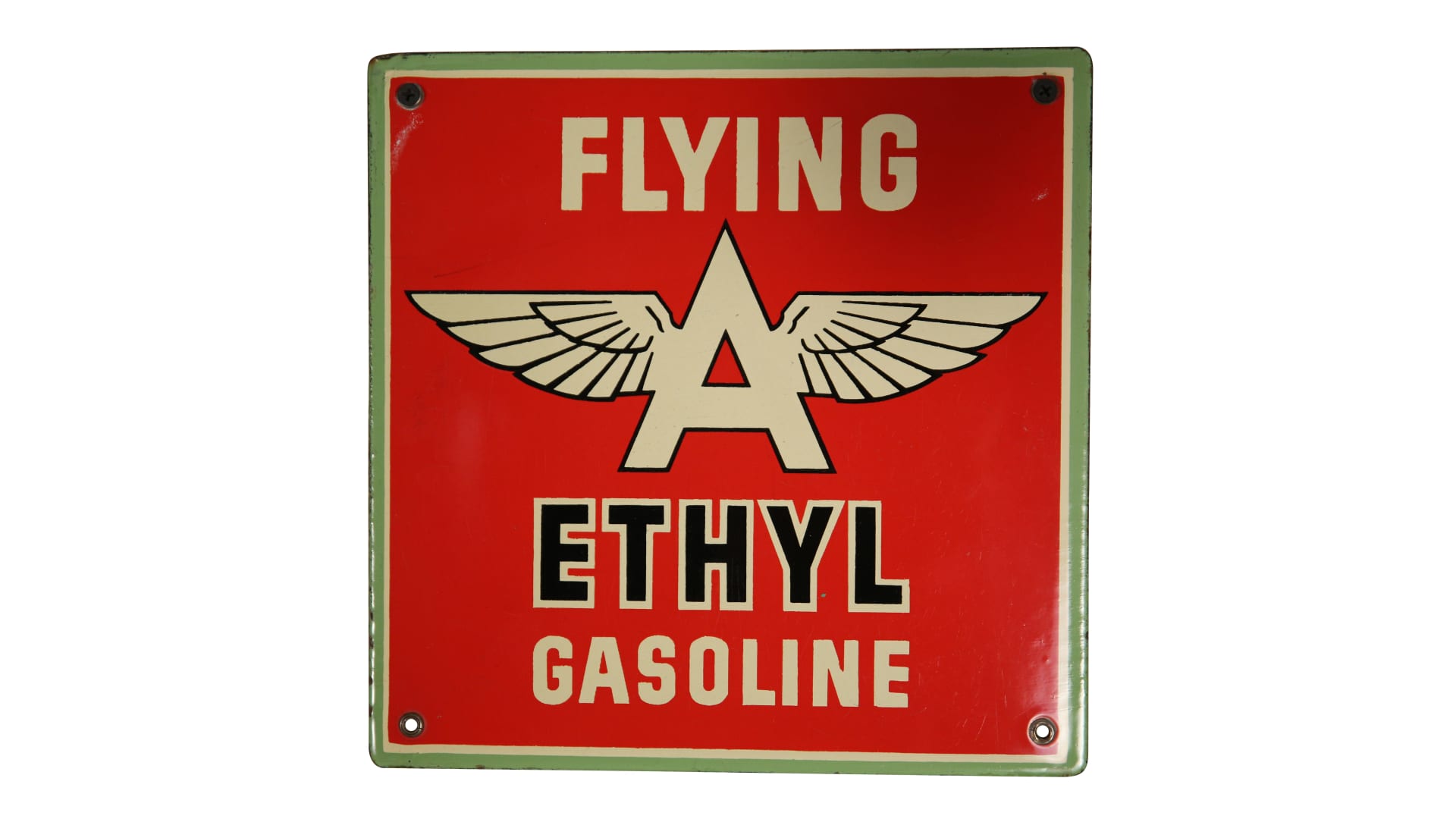Flying A Ethyl Gasoline Porcelain Sign 10x10 at Louisville 2016 as J51 ...