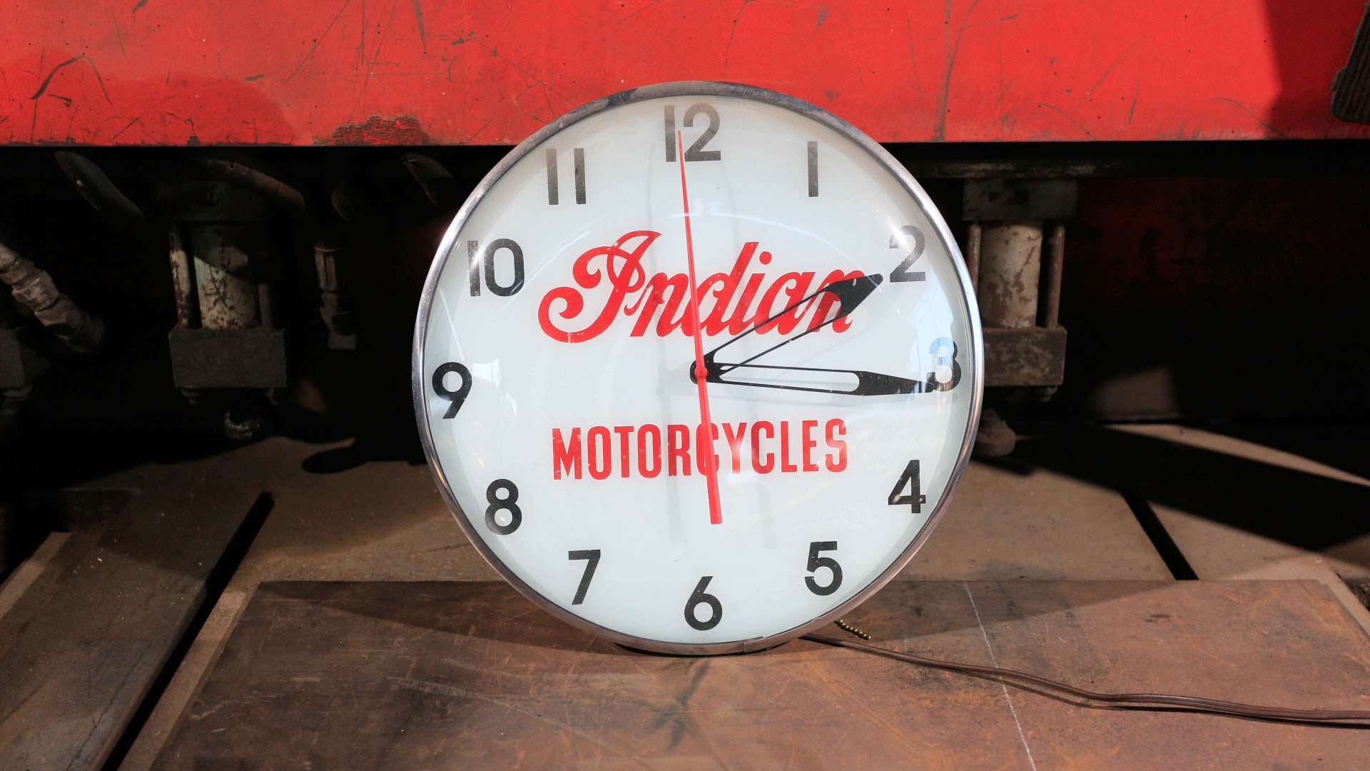 Indian Motorcycle Clock 15x4 at Las Vegas Motorcycles 2019 as A4 ...