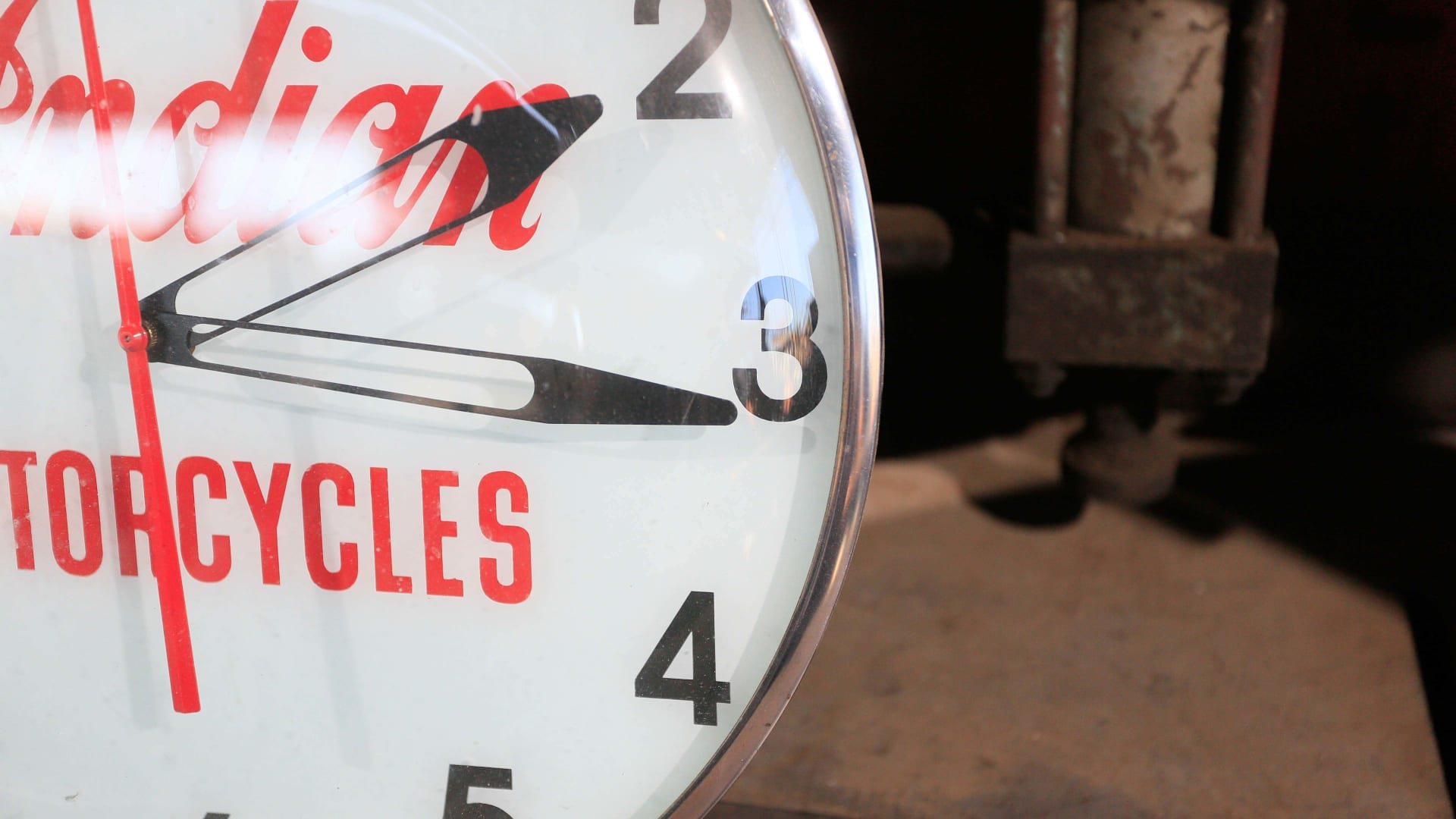 Indian Motorcycle Clock 15x4 at Las Vegas Motorcycles 2019 as A4 ...