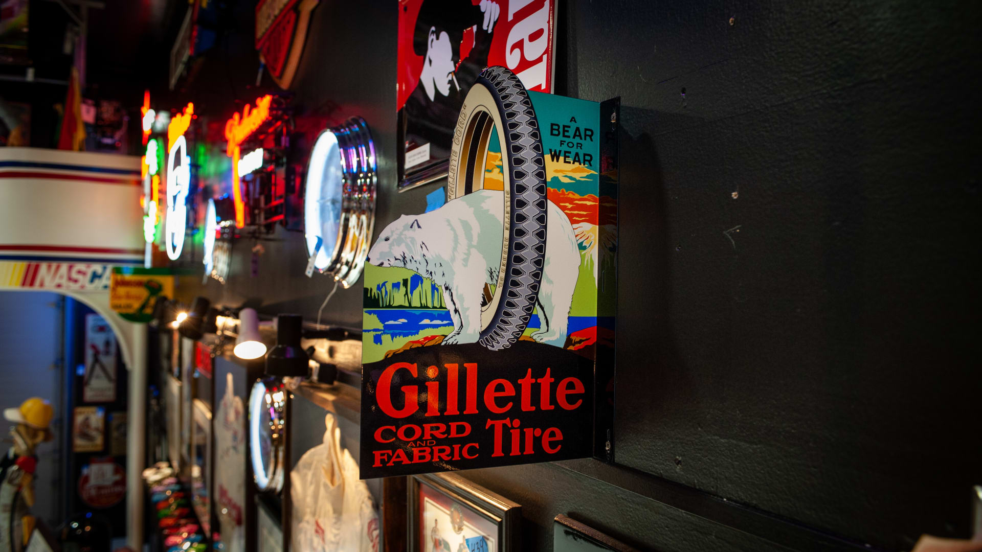 Gillette Tire Flange Sign at The Eddie Vannoy Collection 2020 as K124 ...