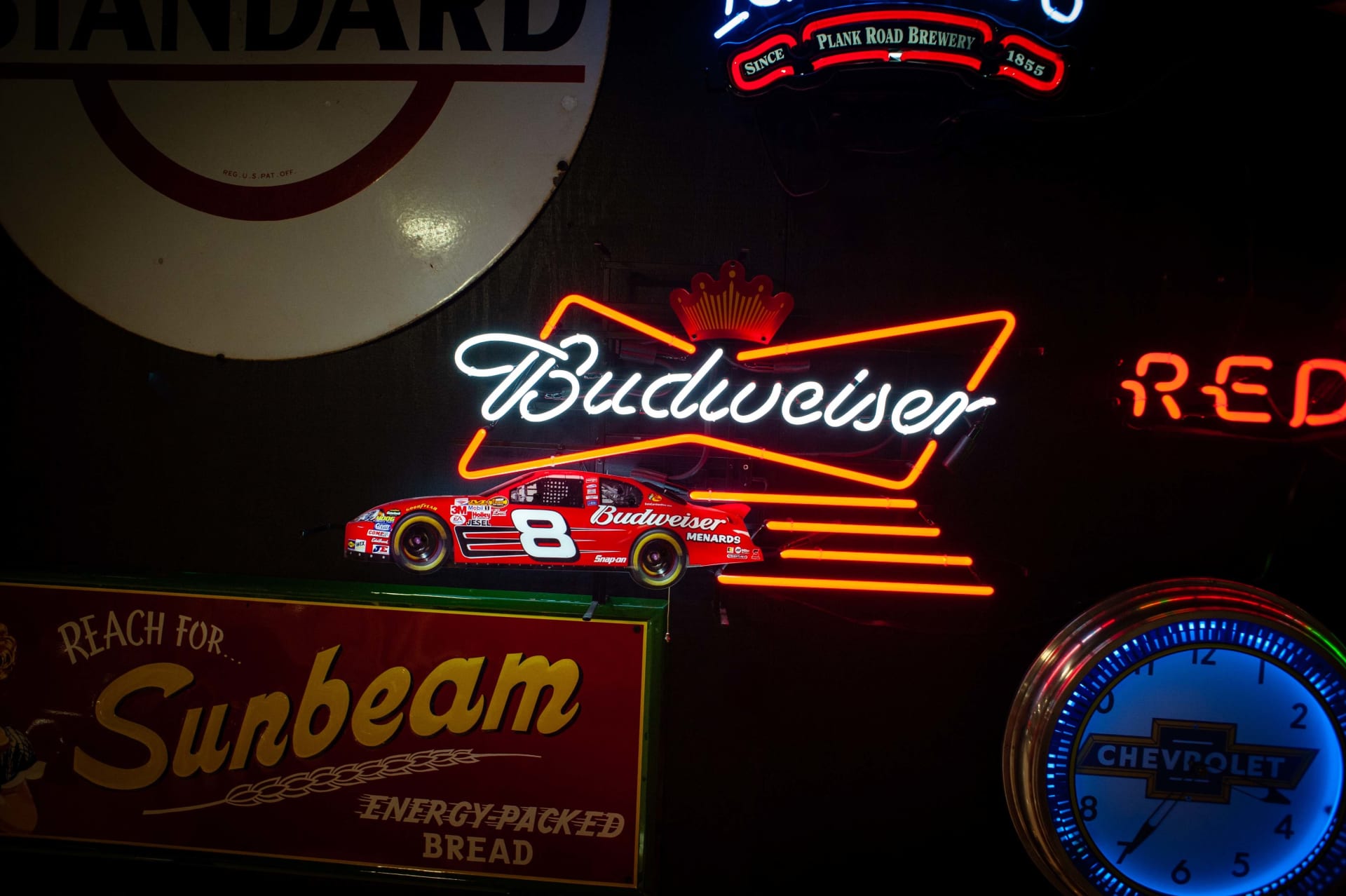 Budweiser Dale Earnhardt Jr. Neon Sign at The Eddie Vannoy Collection ...