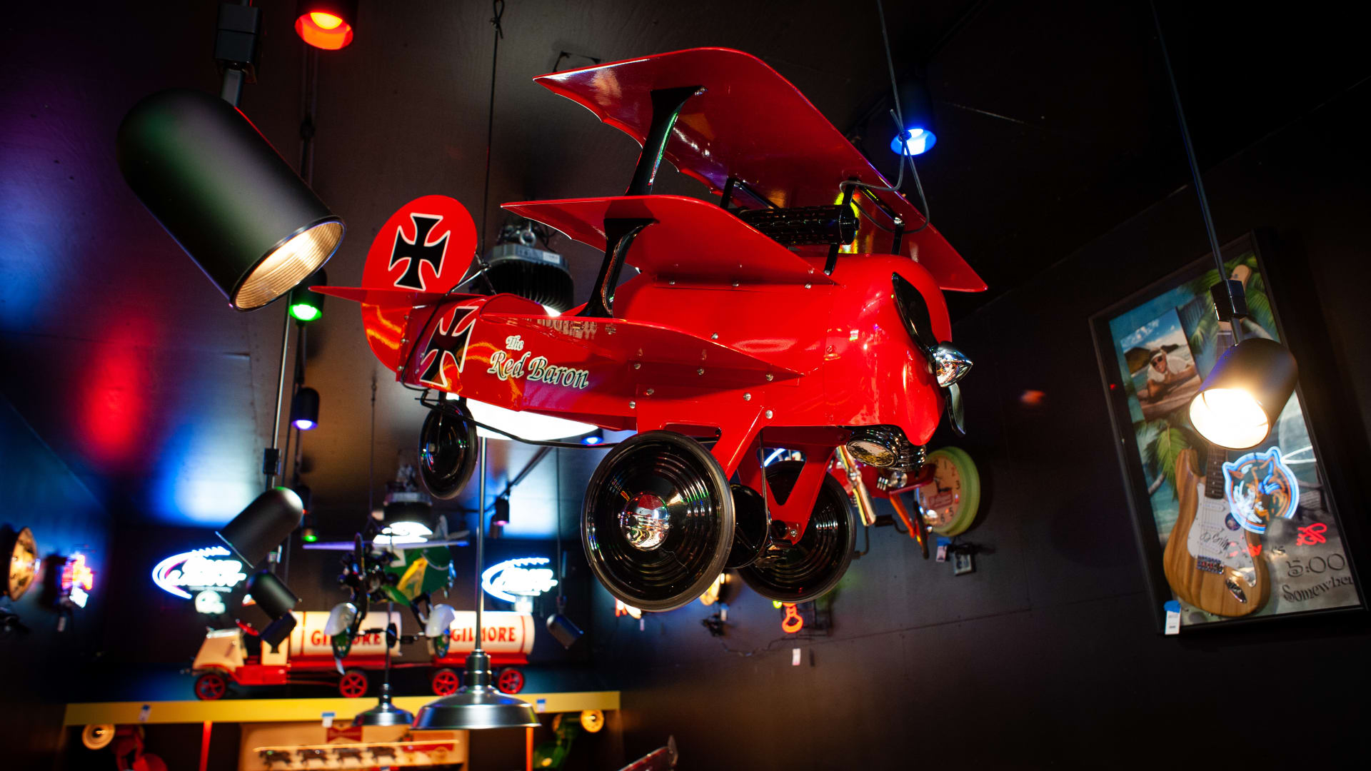 Red Baron Tri-Wing Radial Engine Pedal Plane at The Eddie Vannoy ...