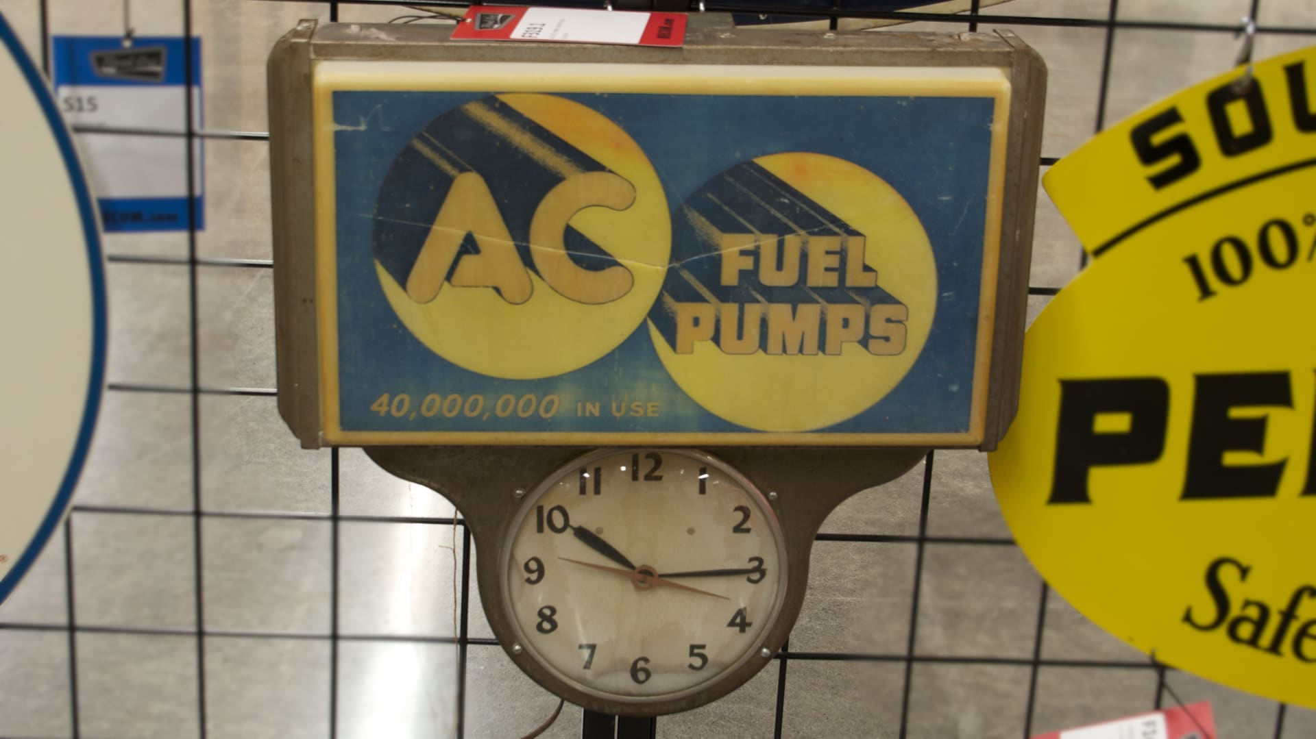 AC Fuel Pumps Lighted Clock 21x21x6 at The Road Art Auction 2015 as ...