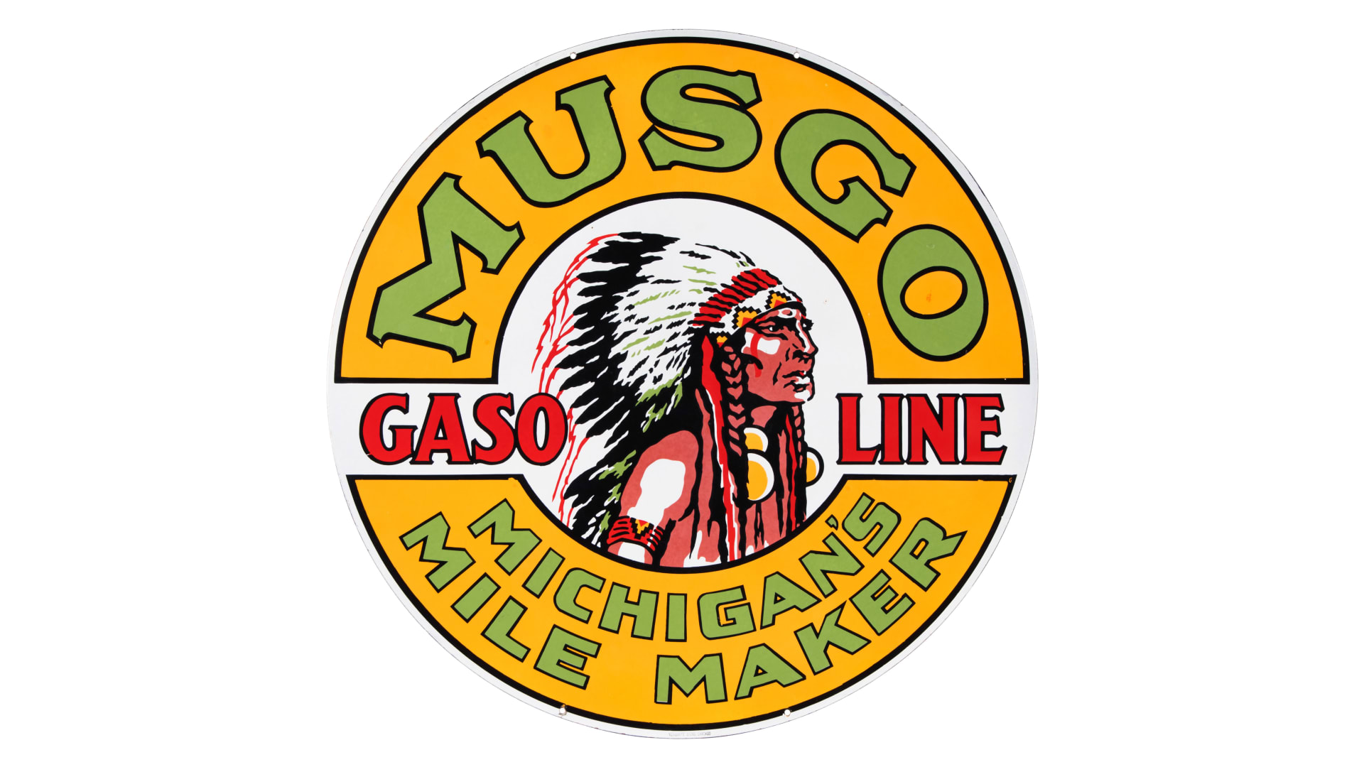 Musgo Gasoline Sign DSP 47.75 Inches at The Road Art Collection 2016 as ...