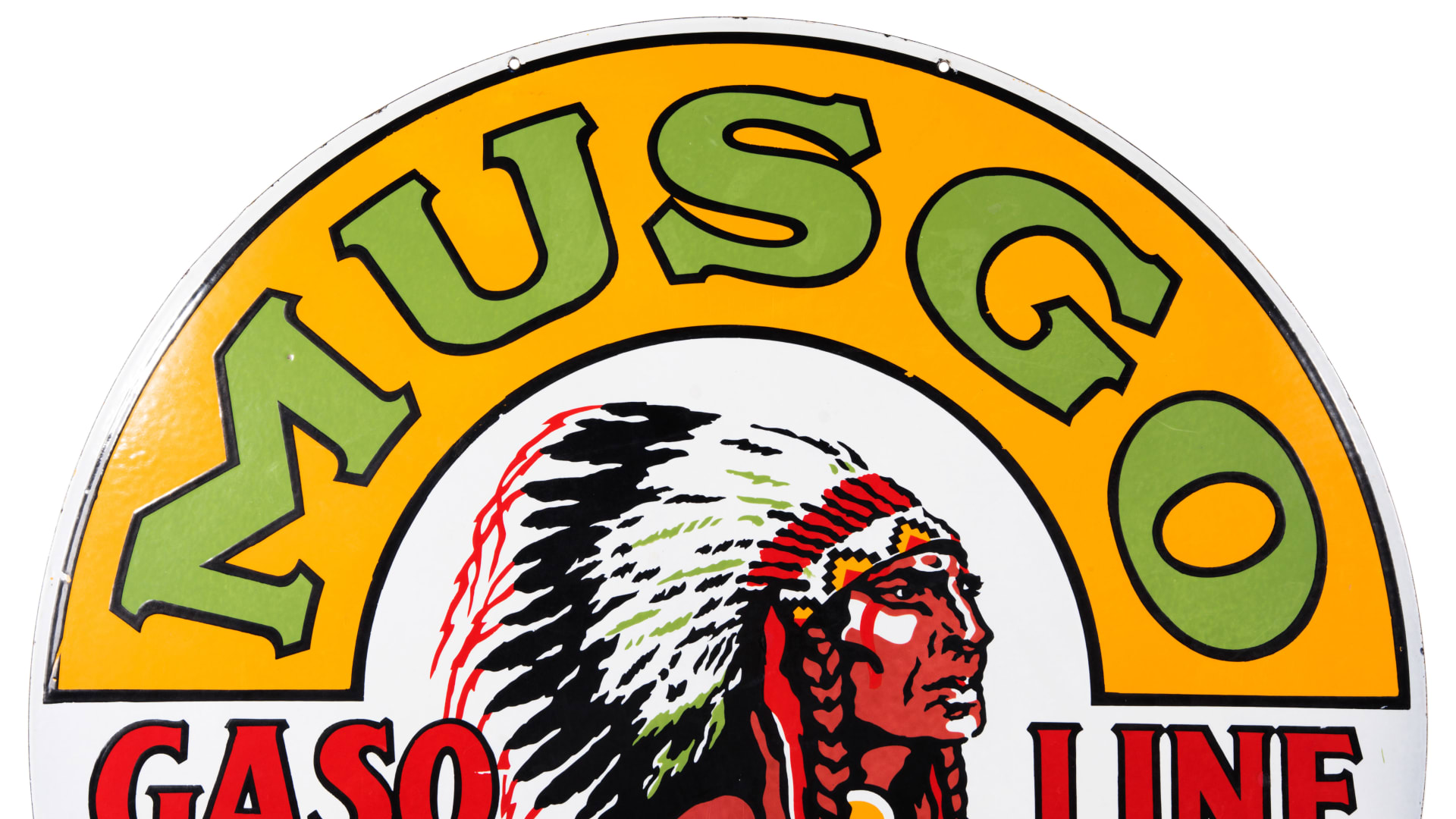 Musgo Gasoline Sign DSP 47.75 Inches at The Road Art Collection 2016 as ...