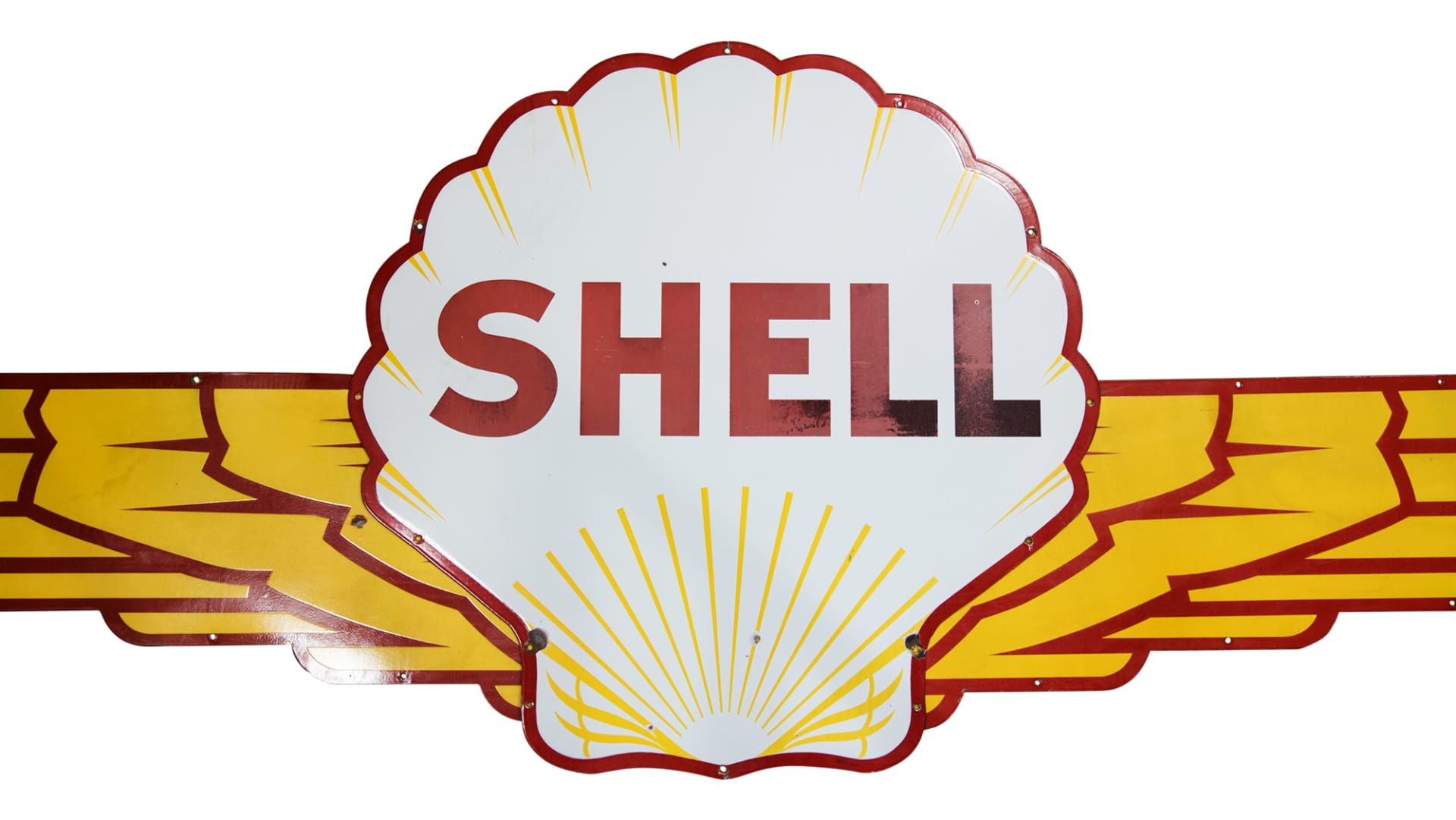 Shell Aviation Sign With Wings White 234x48 SSP at The Road Art ...