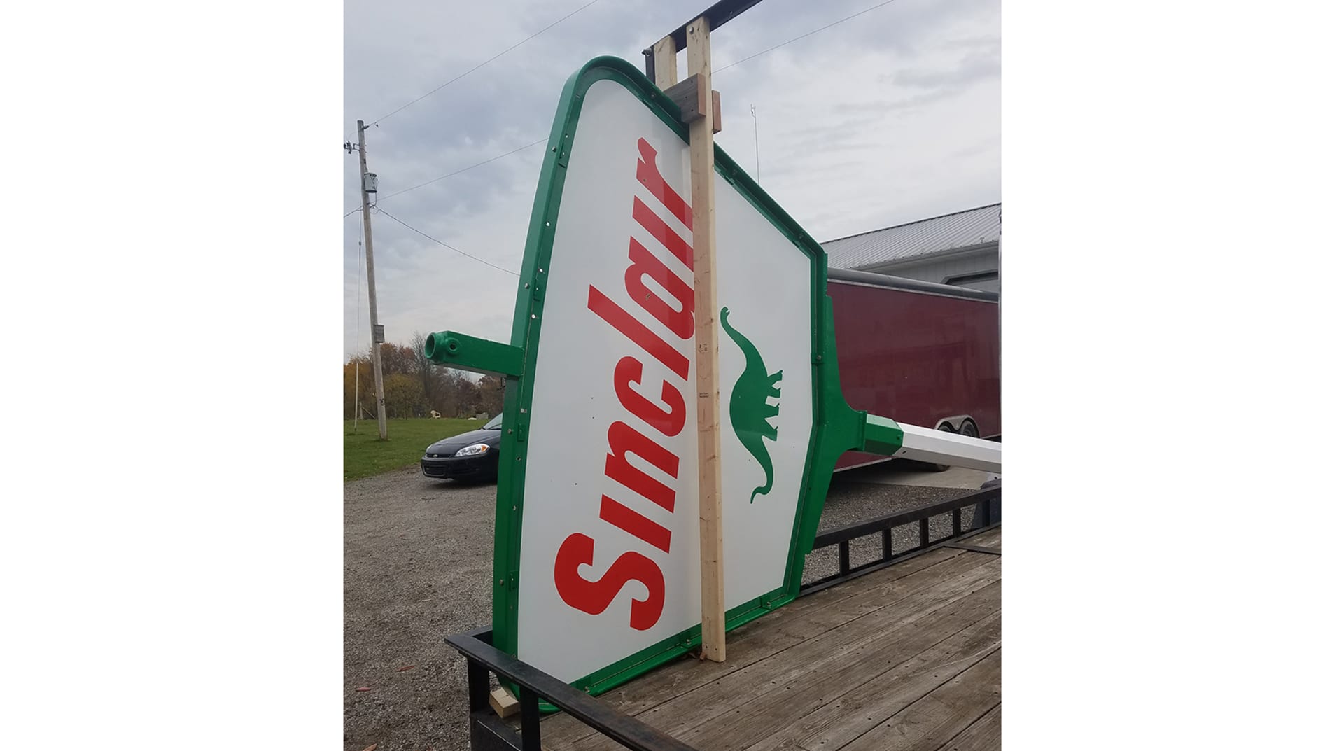 Sinclair Procelain Sign And Pole 5x7x18 DSP at Indy Road Art 2017 as ...