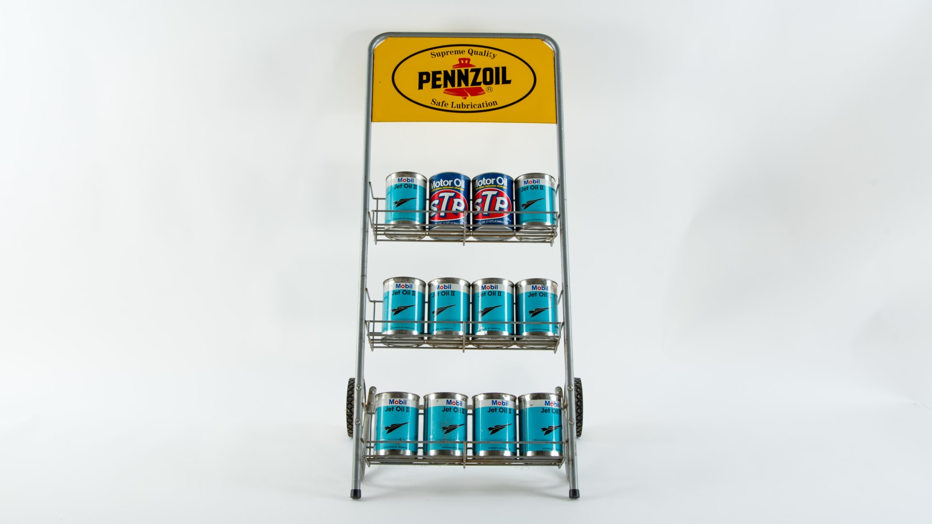 Pennzoil Oil Can Rack With Mismatched Cans at The Road Art Collection ...