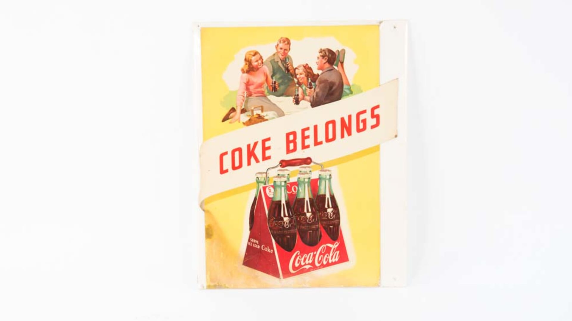 Coca-Cola Coke Belongs Lithograph 18 In. X 23 In. at The Road Art ...