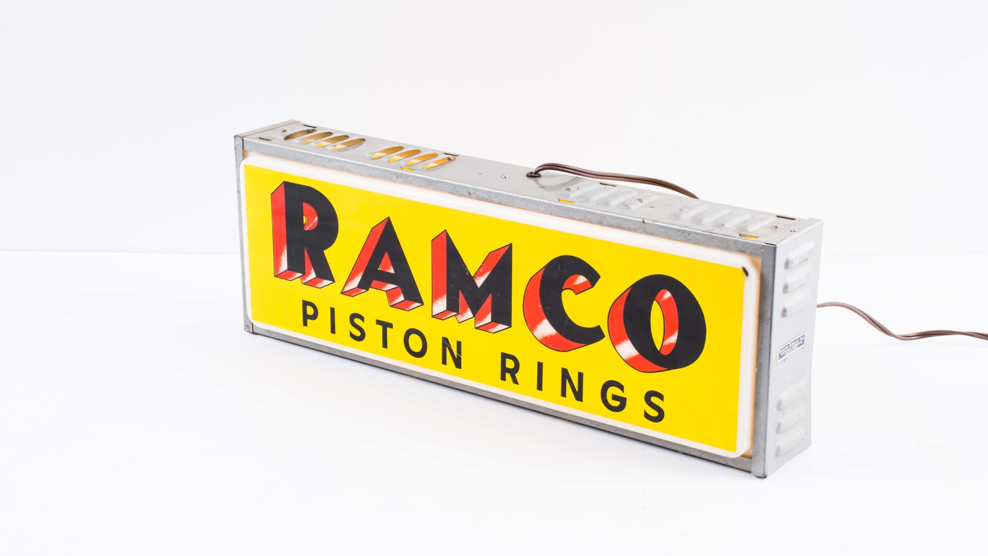 1960s Ramco Piston Ring Light-Up Sign On Original Cabinet at Harrisburg ...