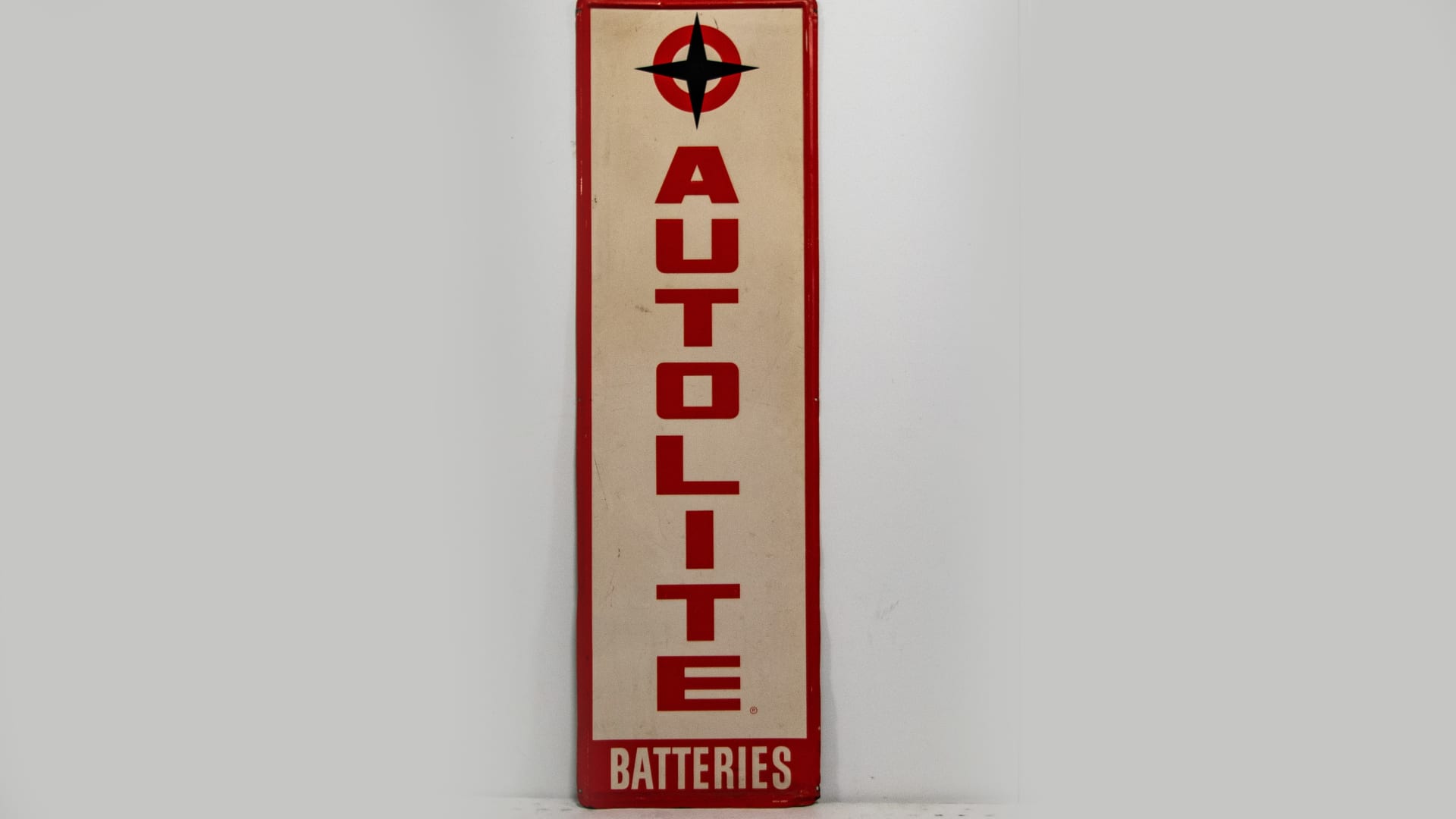 1960s Original Autolite Batteries Single-Sided Tin Sign 60x18 at ...
