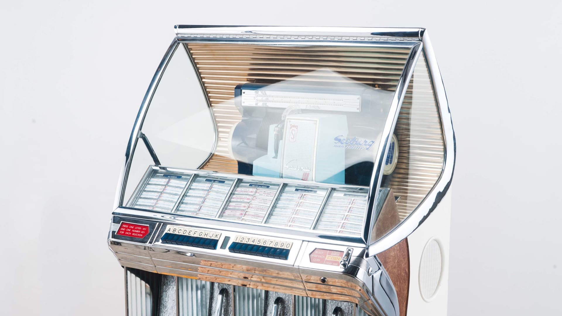 1954 Seeburg 100R Juke Box 36x59x27 at Harrisburg Road Art 2019 as K261 ...