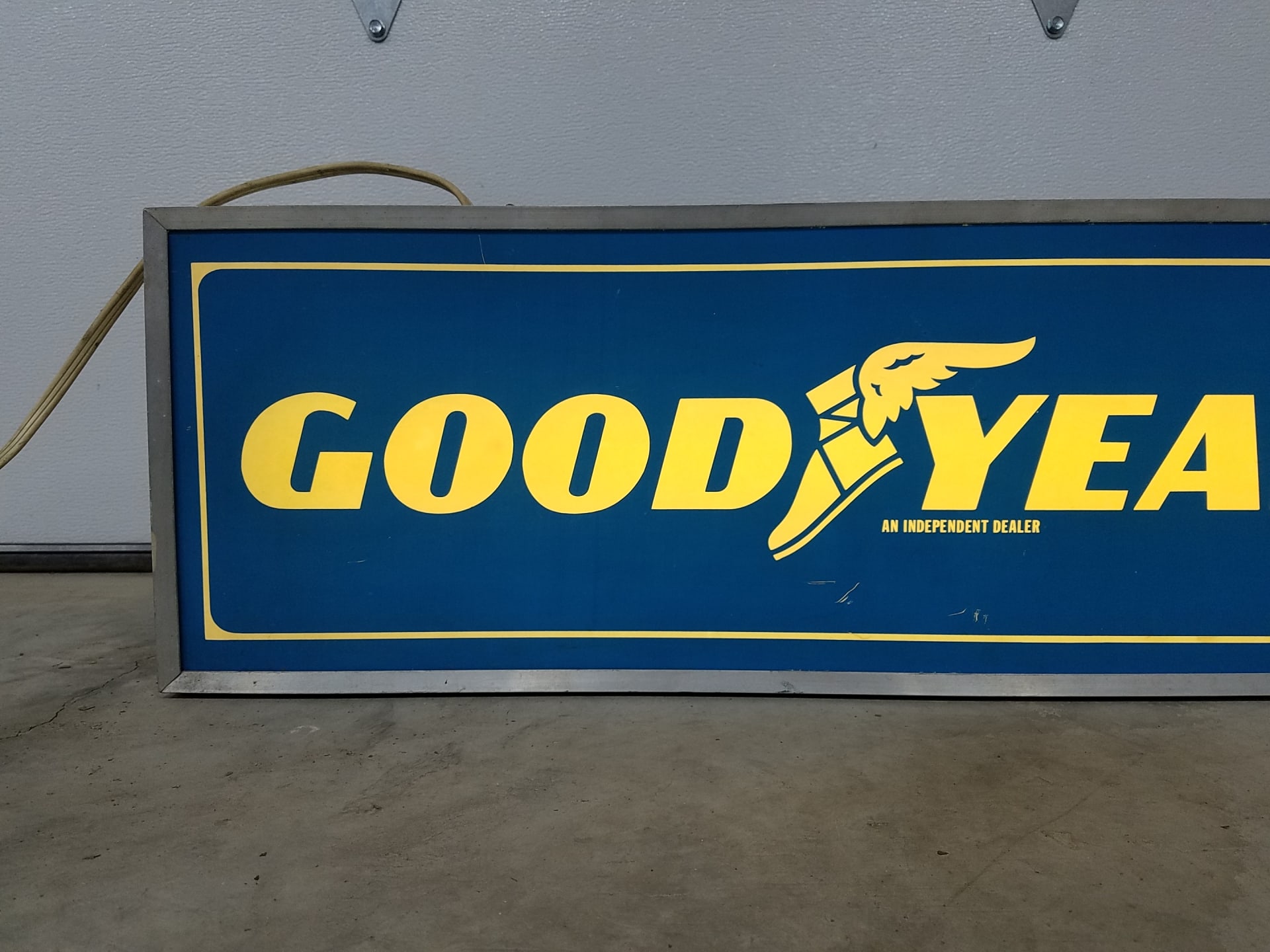 1960s-70s Goodyear Tires Double-Sided Light Up Sign 36x10x4 at ...